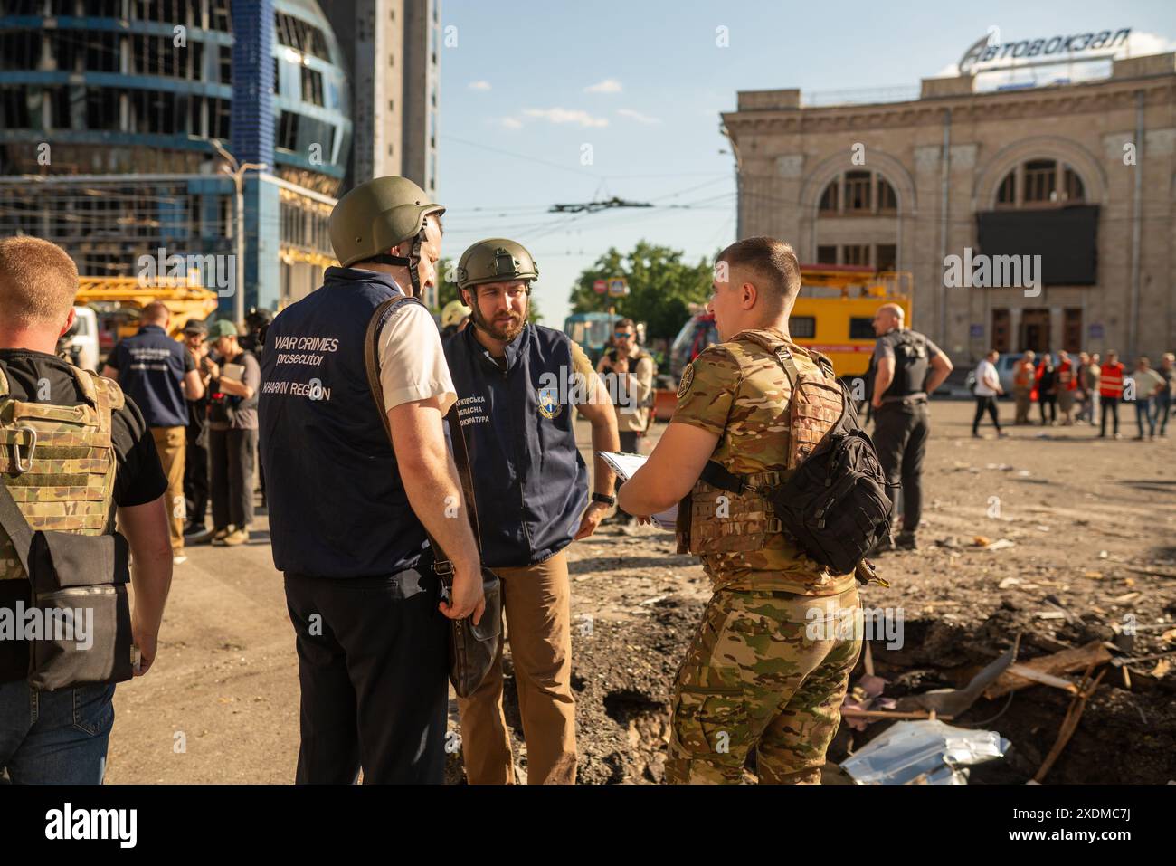 Russian glide bomb attack on Kharkiv residential area 22nd June 2024 ...