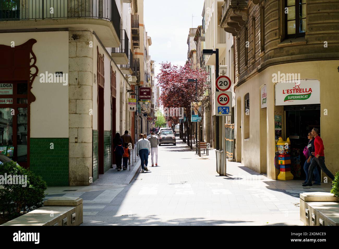 Figueres, Spain - May 14, 2023: A congested city street with ...