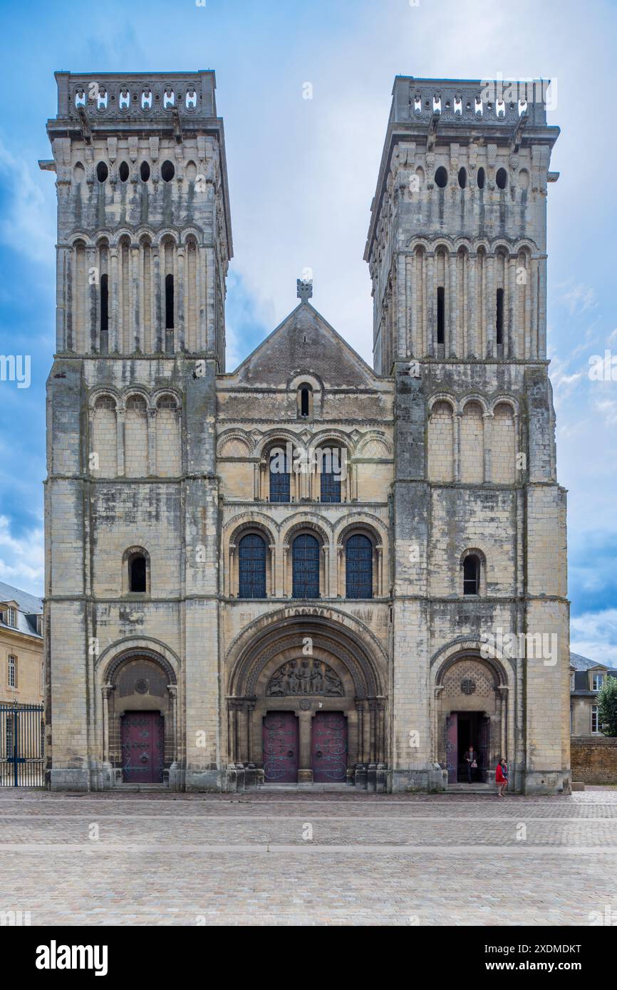 View of the historic Abbaye aux Dames, a medieval architectural ...