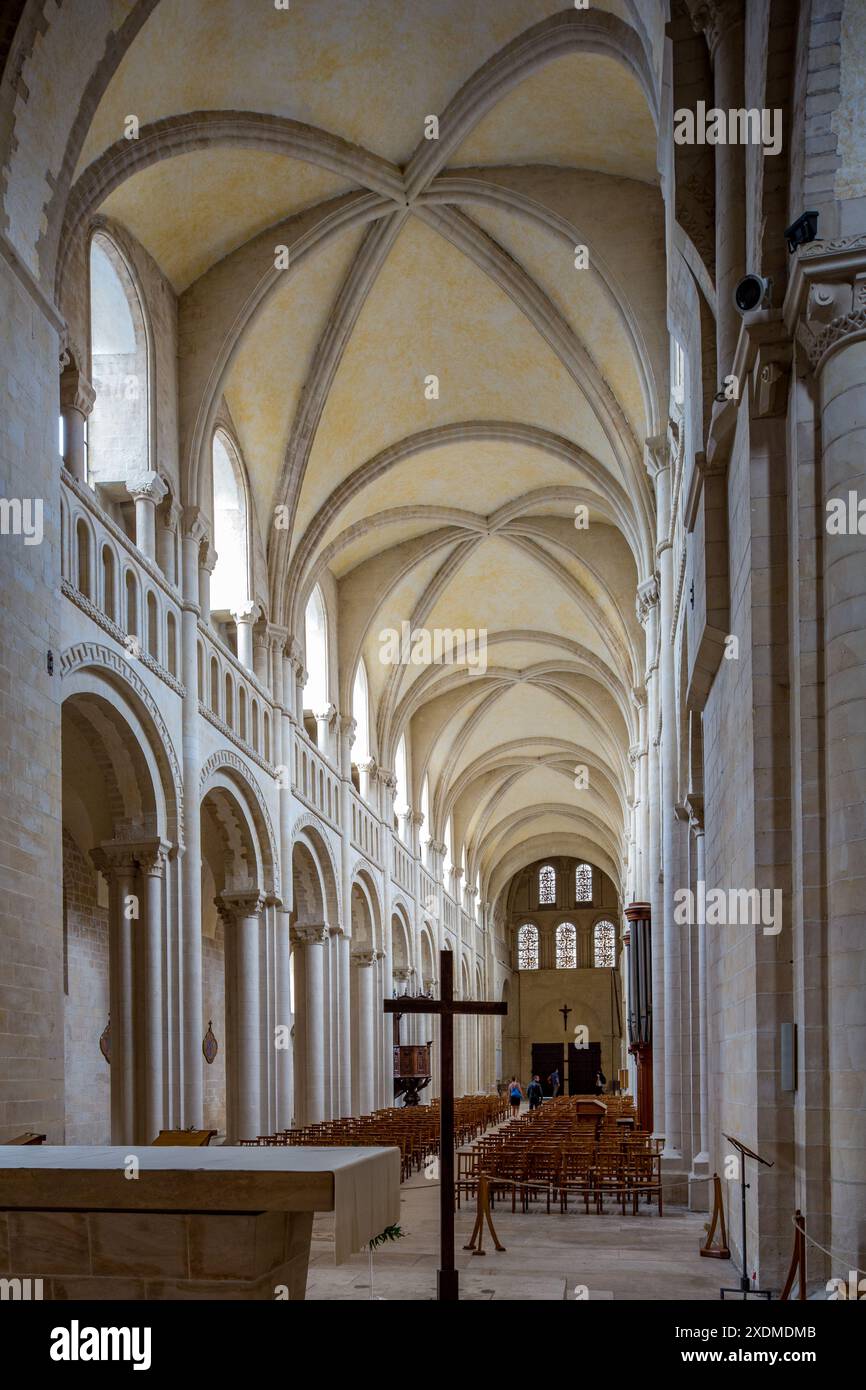 Photograph of the interior of Abbaye Aux Dames in Caen, Normandy ...
