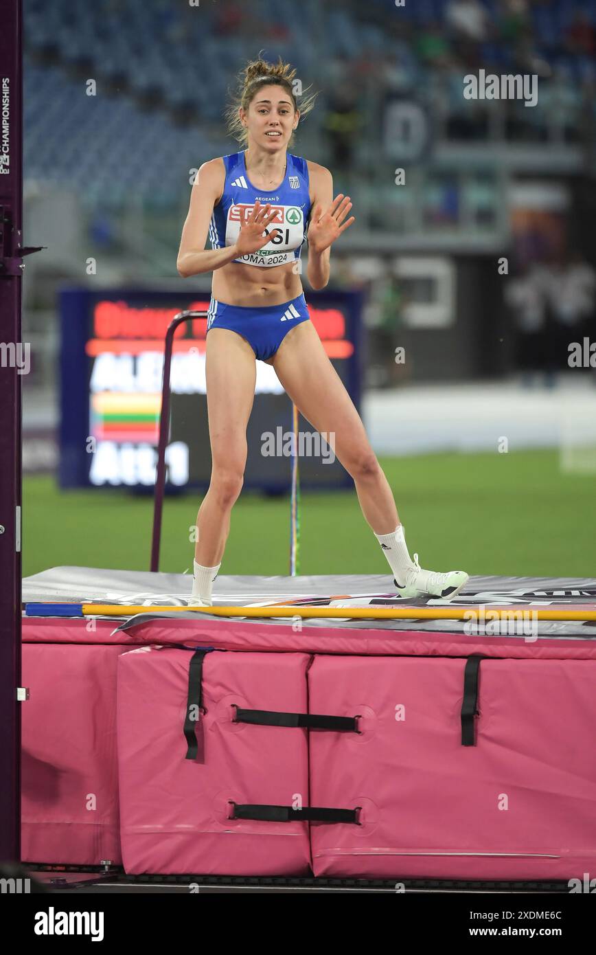 Panagiota Dosi of Greece competing in the womens high jump ...