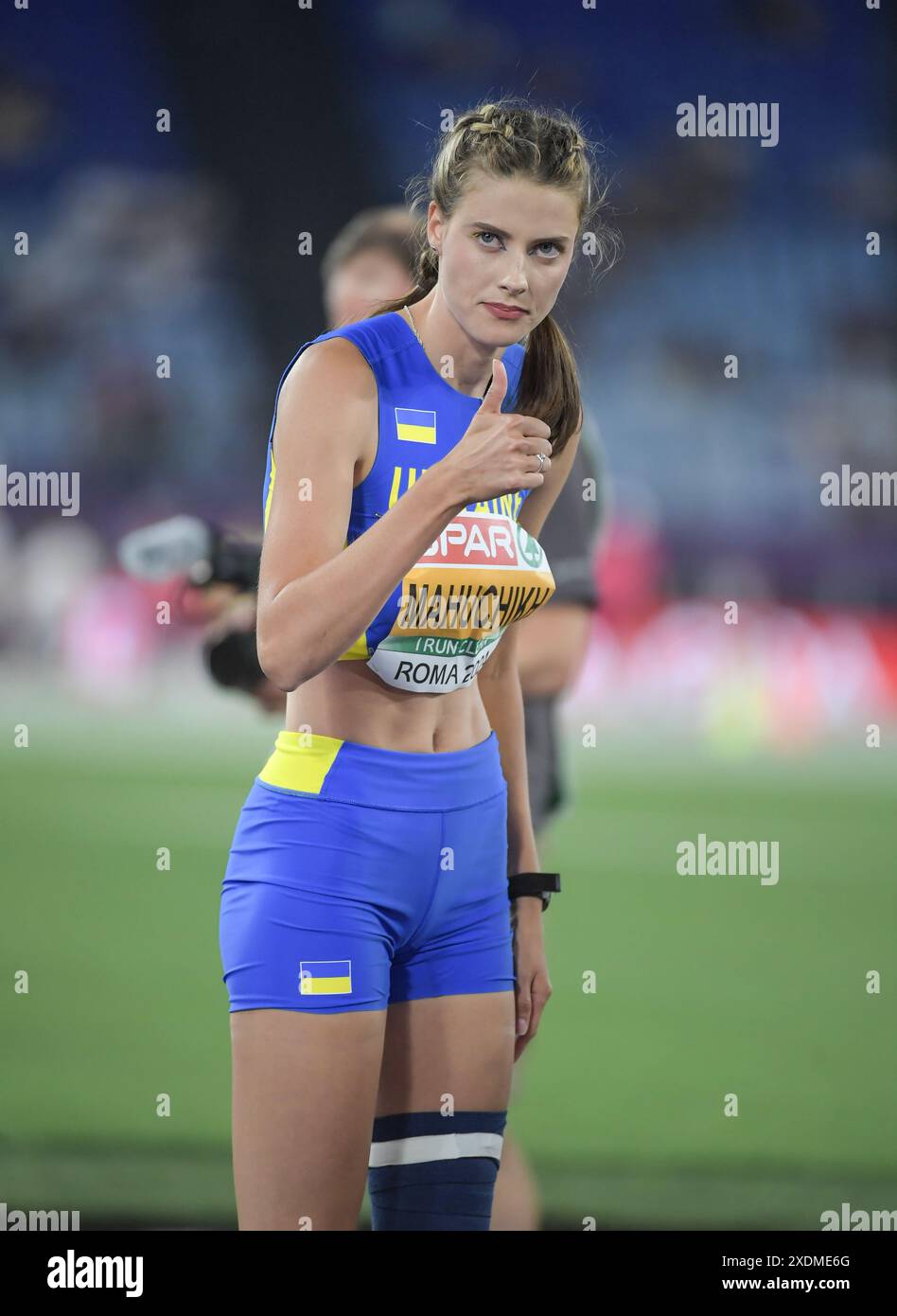 Yaroslava Mahuchikh of Ukraine competing in the womens high jump ...