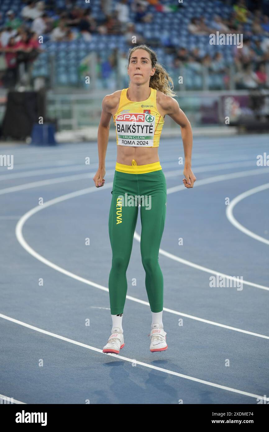 Urtė Baikštyté of Lithuania competing in the womens high jump ...