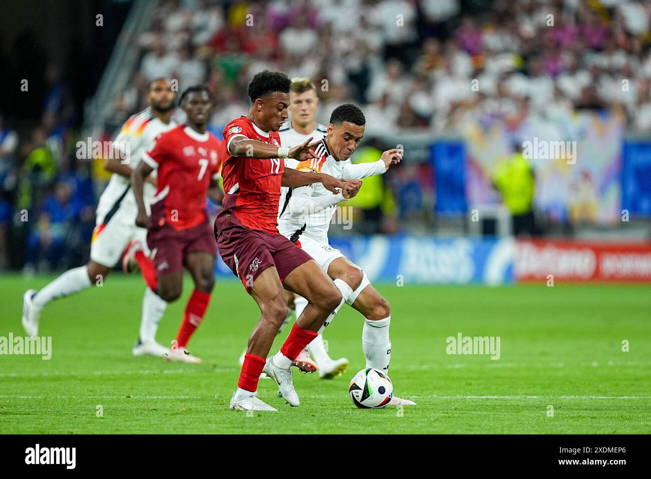 Frankfurt, Germany, June 23th 2024: Dan Ndoye (19 Switzerland) and ...