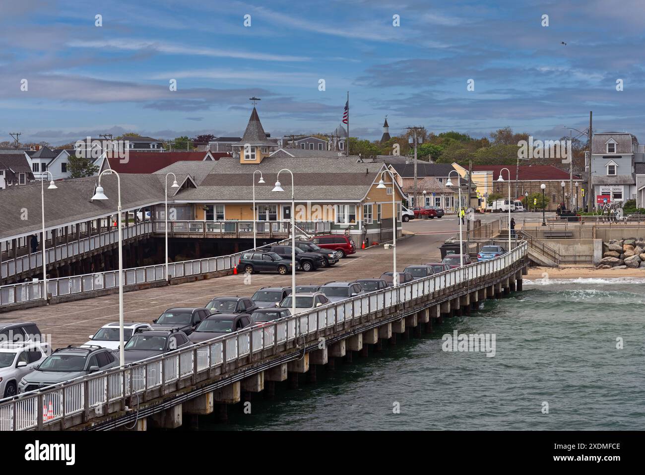 Oak Bluffs Authority Ferries pier , Martha's Vineyard, MA, USA Stock ...