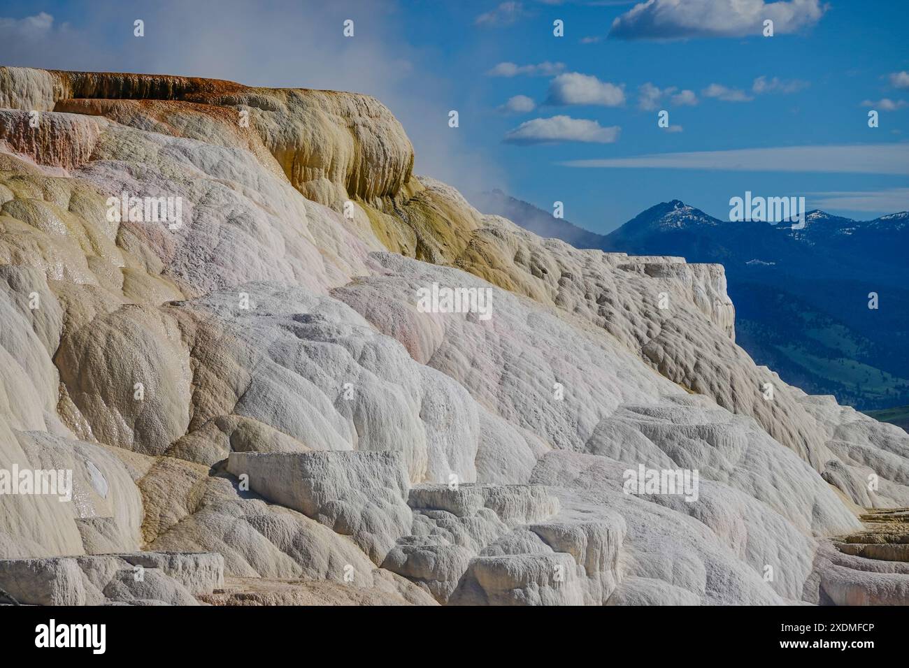 Mammoth hot springs travertine terraces. Yellowstone National Park ...