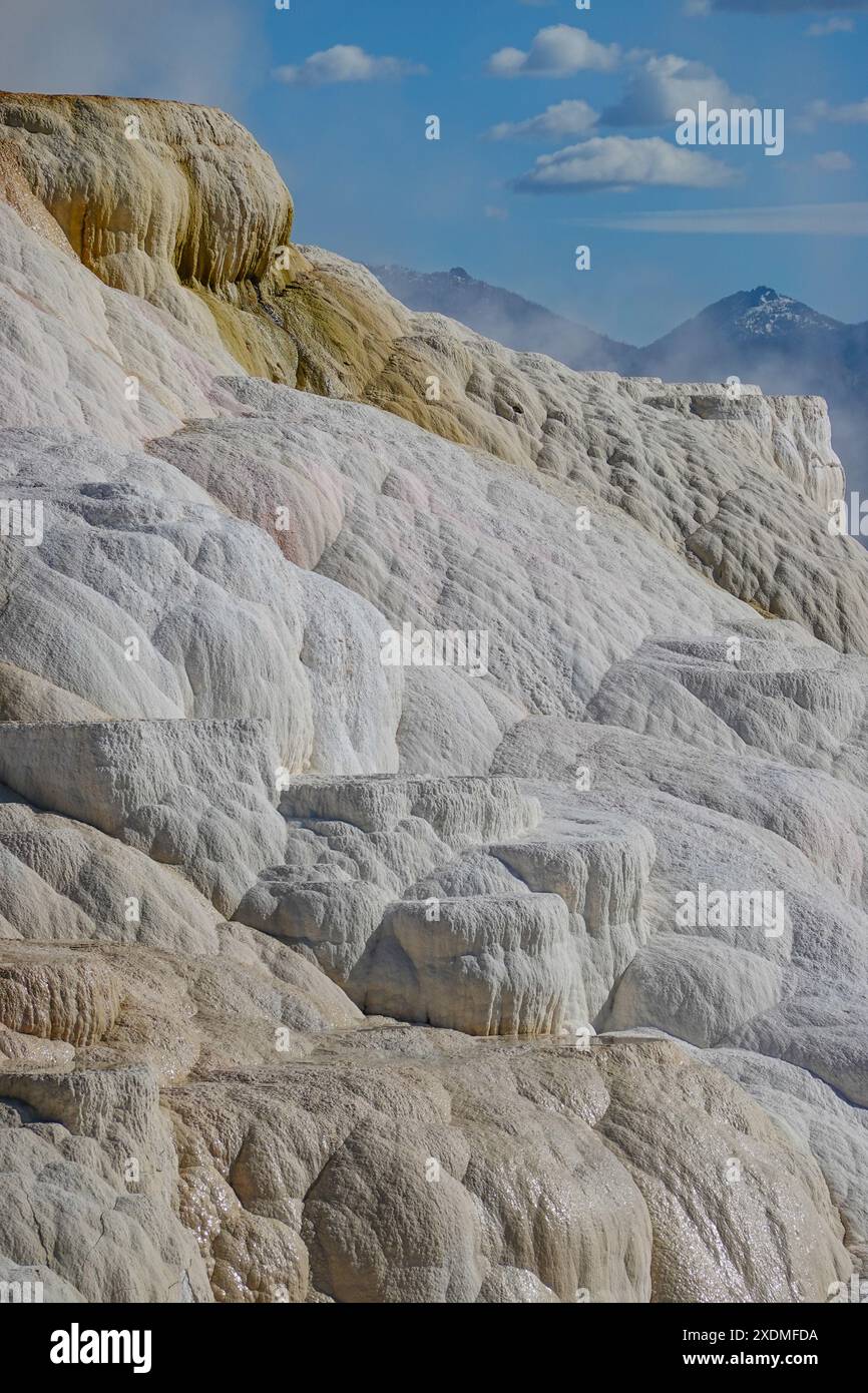 Mammoth hot springs travertine terraces. Yellowstone National Park ...