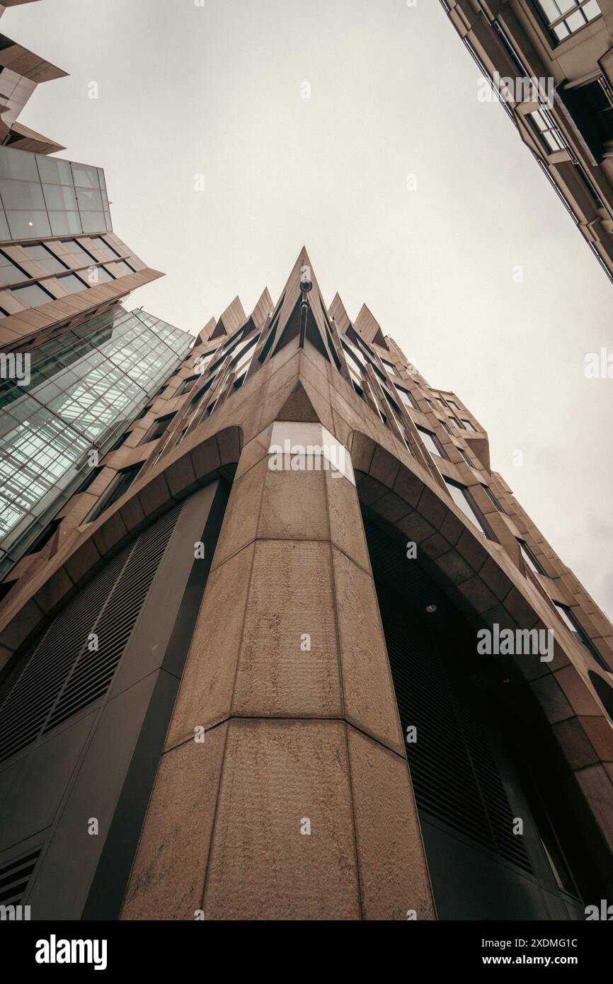 A striking perspective of a modern architectural building captured from ...