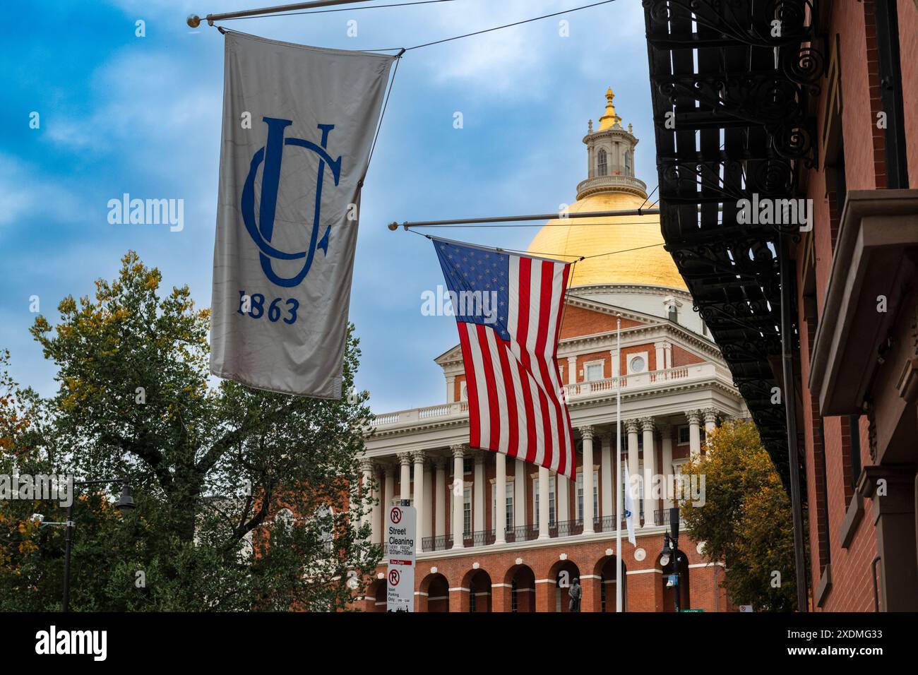 Boston, Massachusetts, USA - October 29, 2023: The United States Flag ...