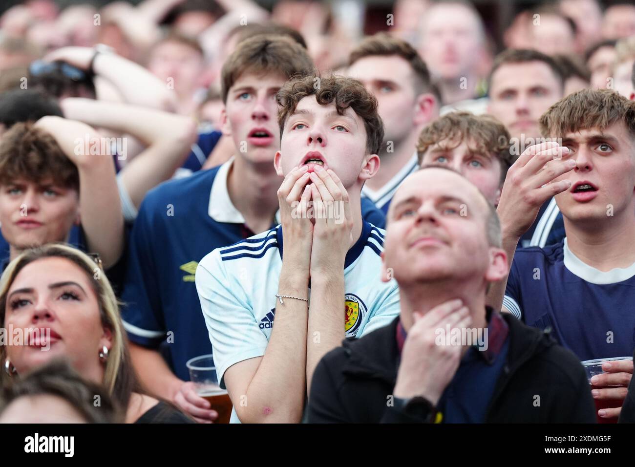 Scotland fans at the BAaD in Glasgow watching the UEFA Euro 2024 Group ...