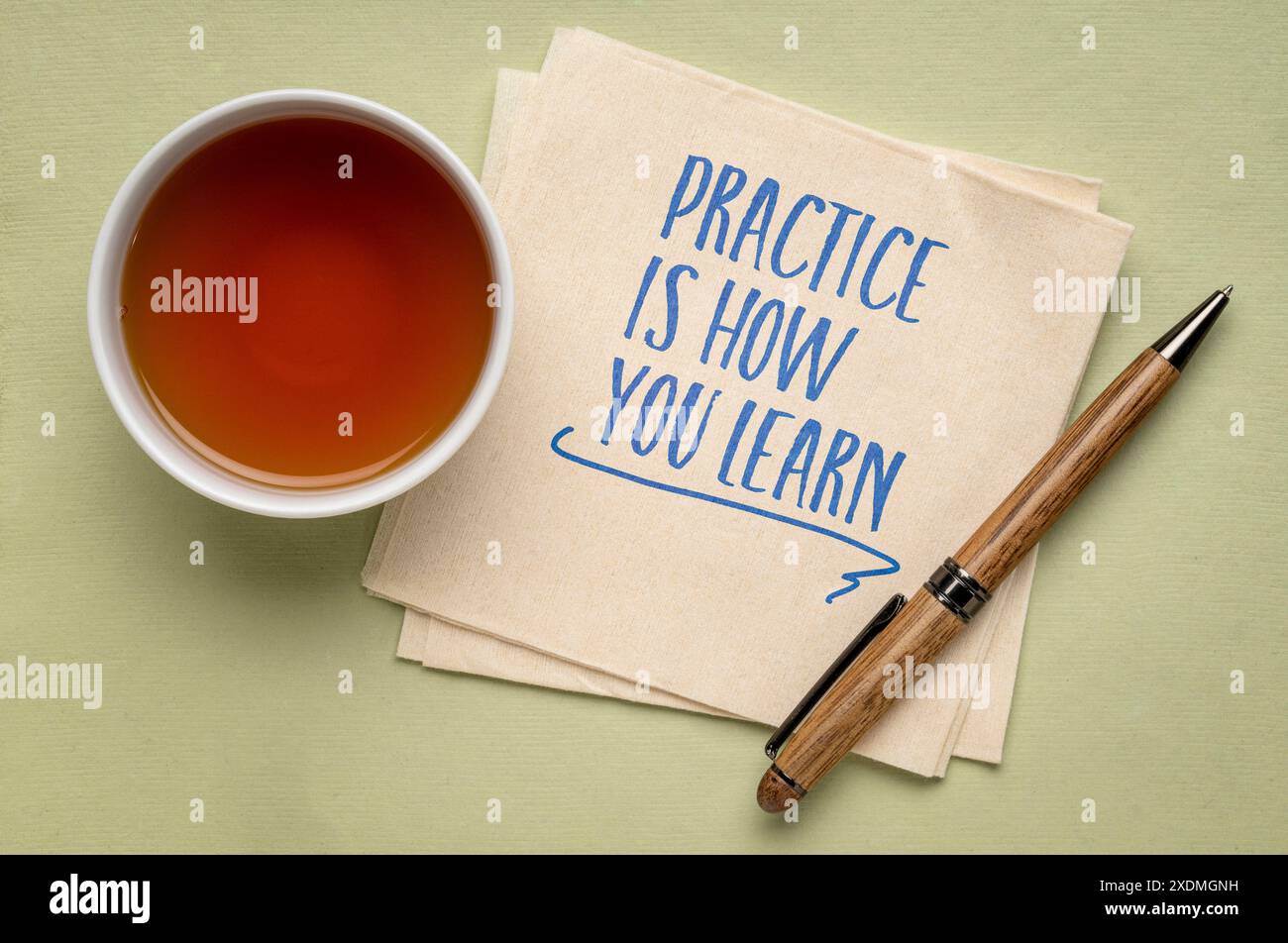 Practice is how you learn, napkin note, role of consistent and ...