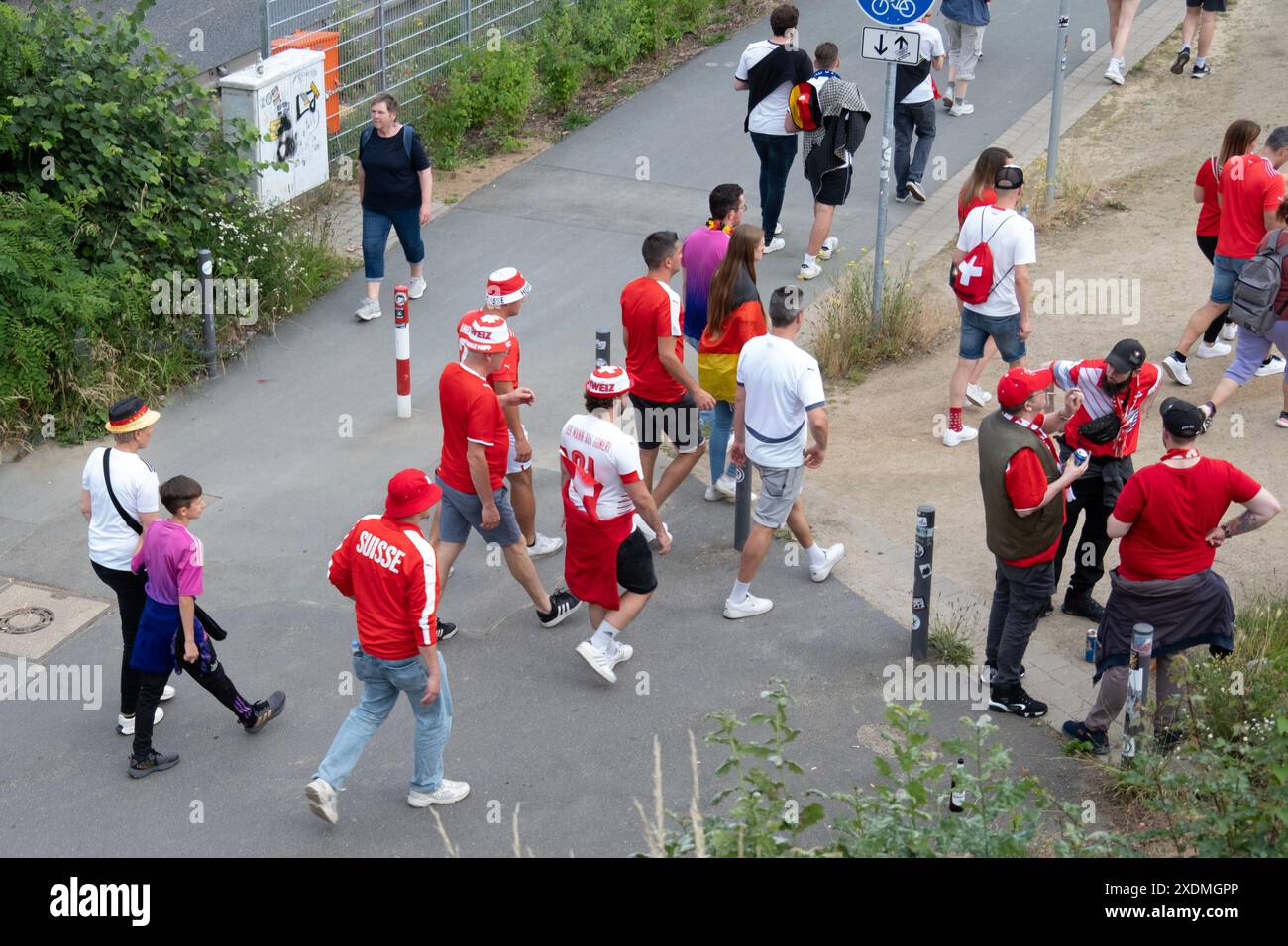 Football fans, spectators, supporters in colorful Germany and ...