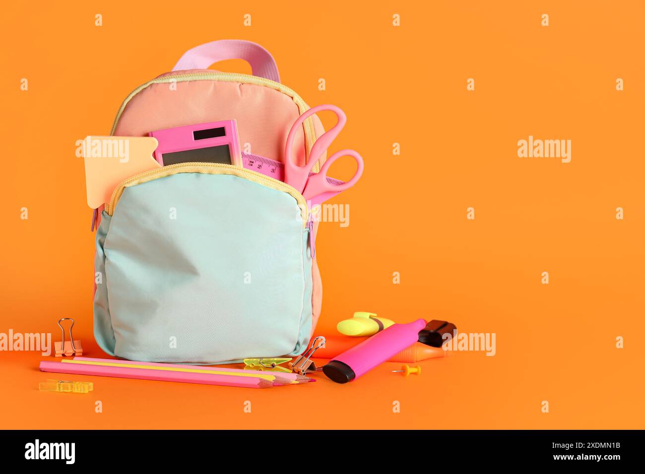 Orange backpack different school hi-res stock photography and images ...