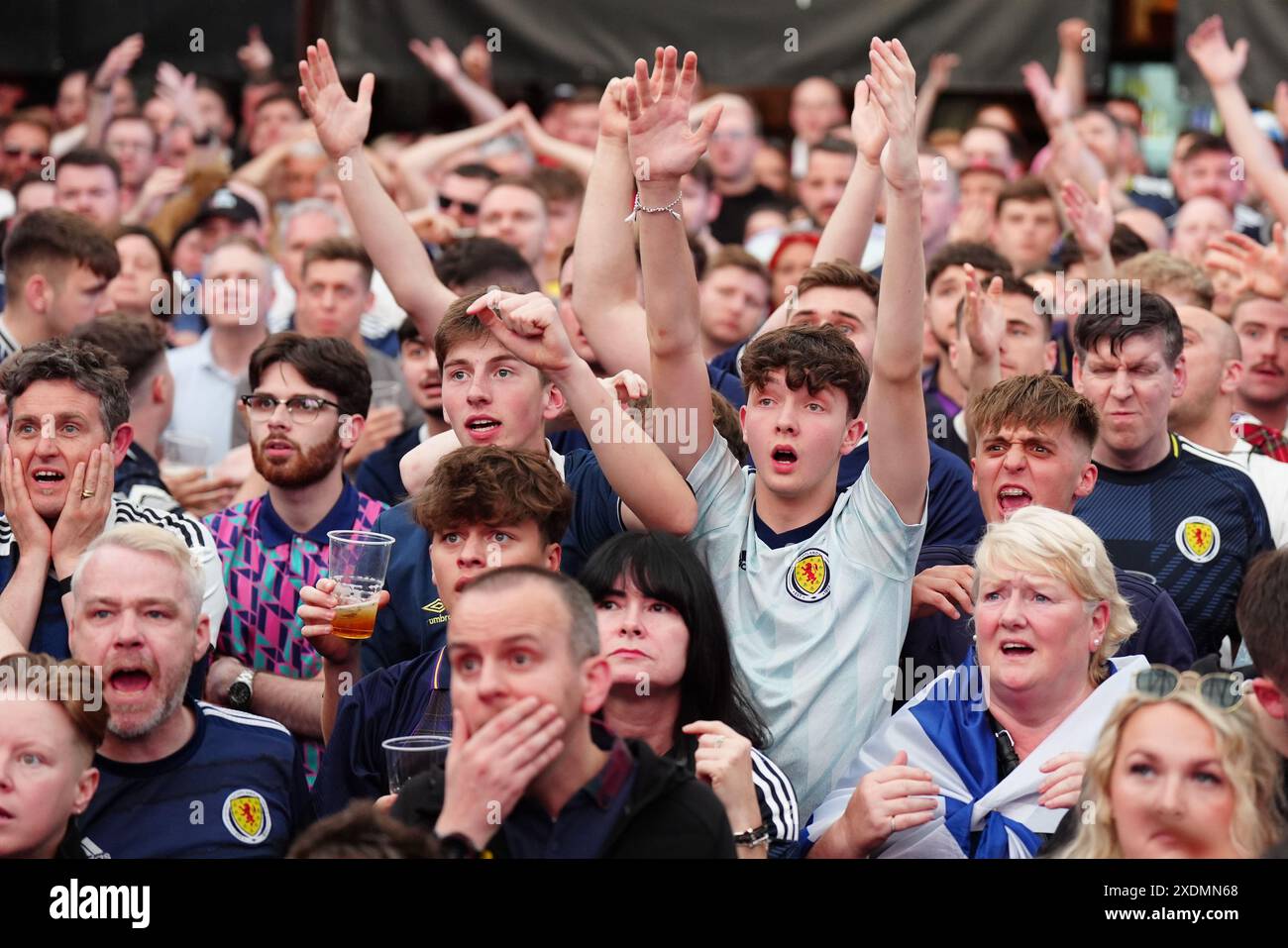Scotland fans at the BAaD in Glasgow watching the UEFA Euro 2024 Group ...