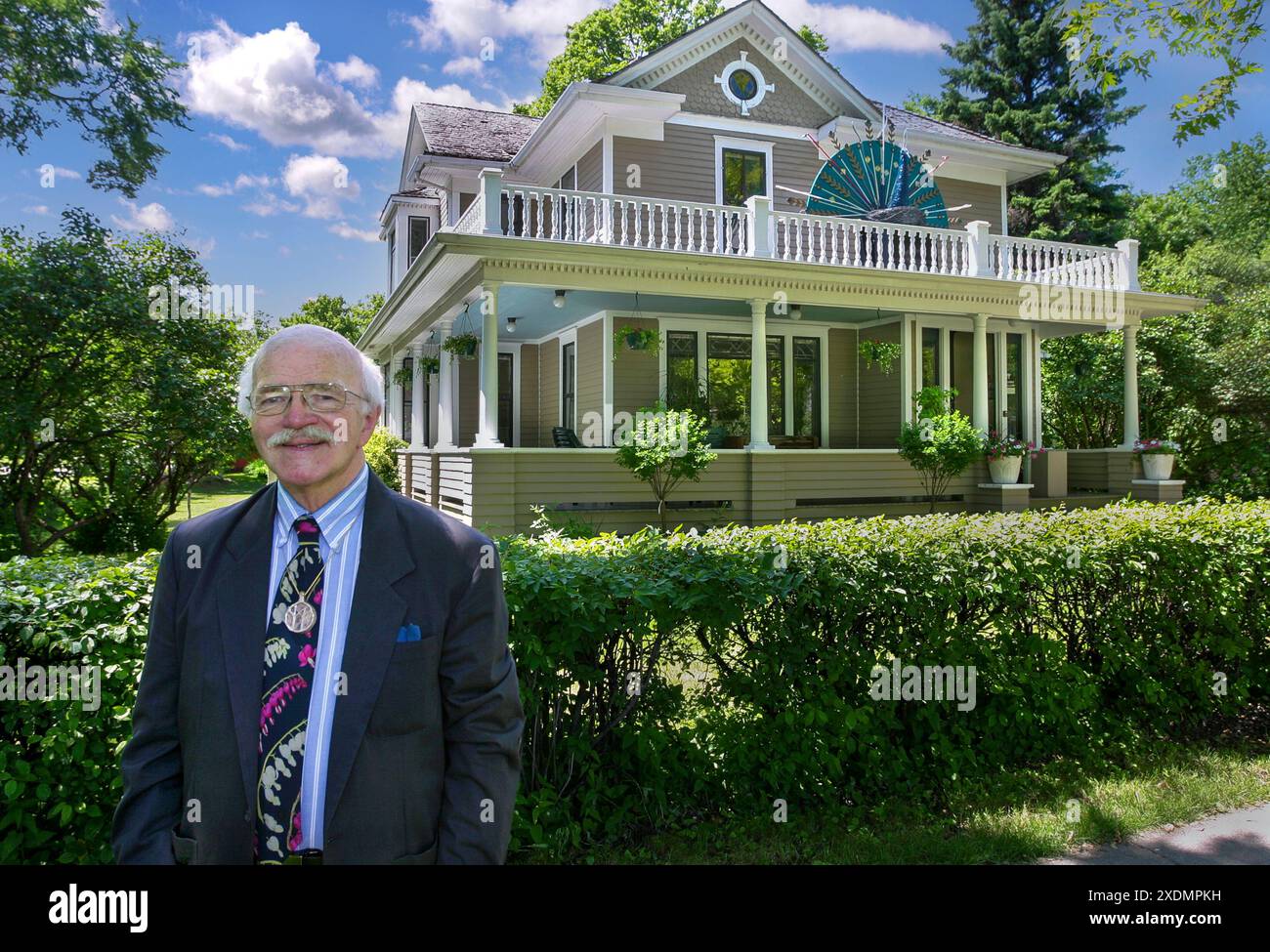 Portrait of James O’Rourke (1933-2011) in front of the Rourke Art ...