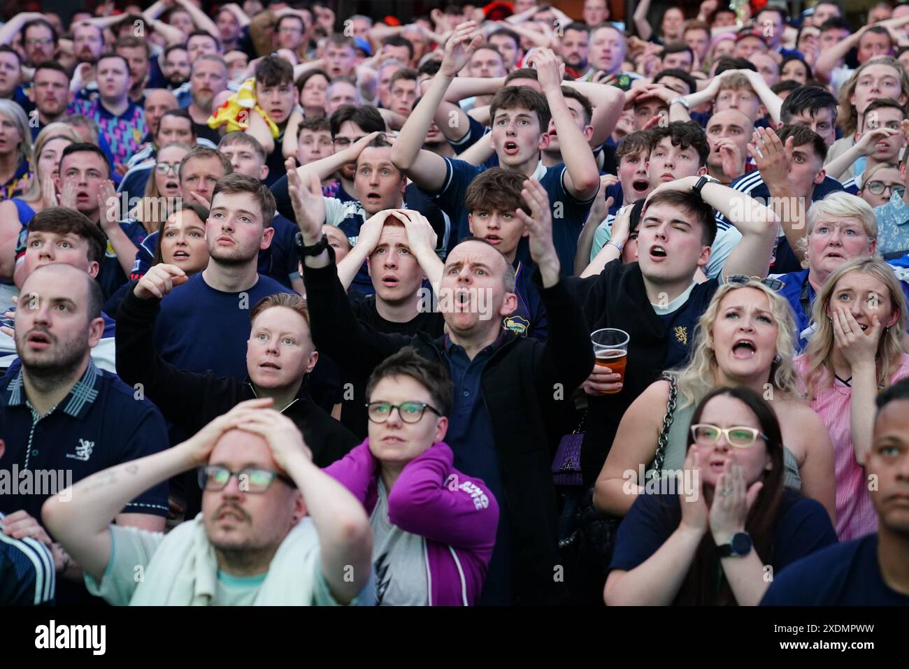 Scotland fans at the BAaD in Glasgow watching the UEFA Euro 2024 Group ...