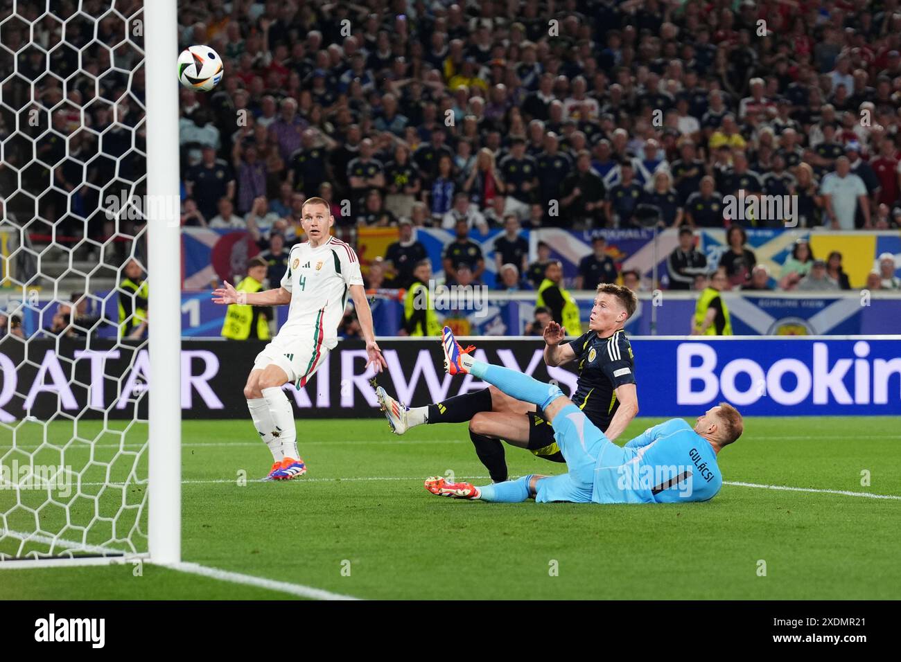 Scotland's Scott McTominay attempts a shot on goal during the UEFA Euro ...