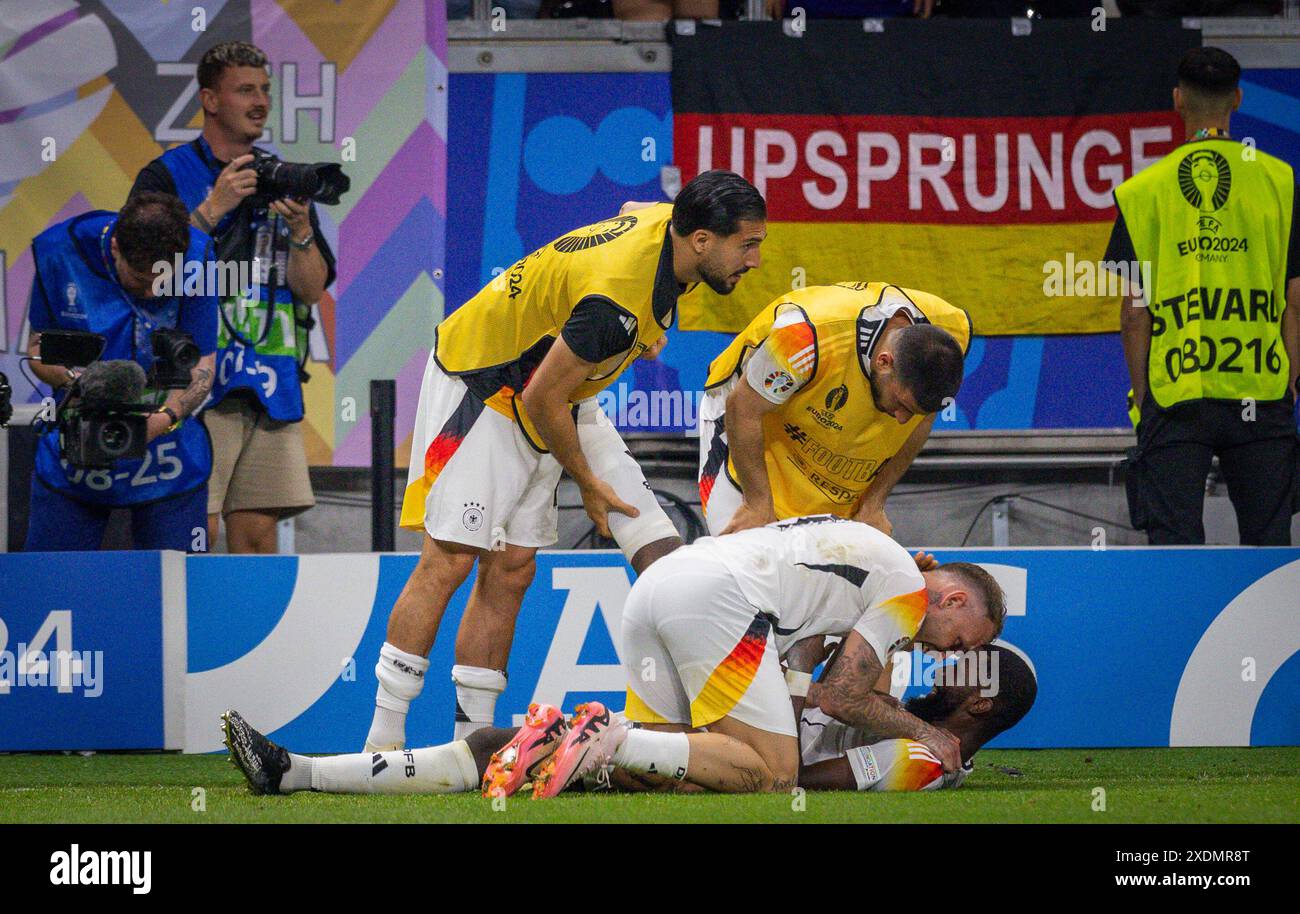 Frankfurt, Germany. 23rd Jun 2024. Goal celebration: Emre Can (DFB ...