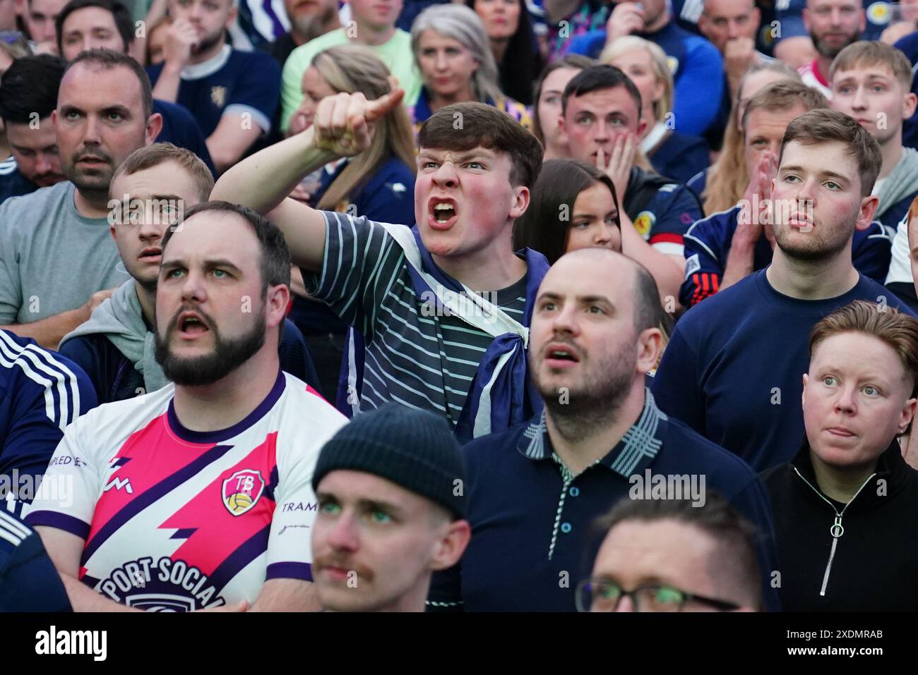 Scotland fans at the BAaD in Glasgow watching the UEFA Euro 2024 Group ...