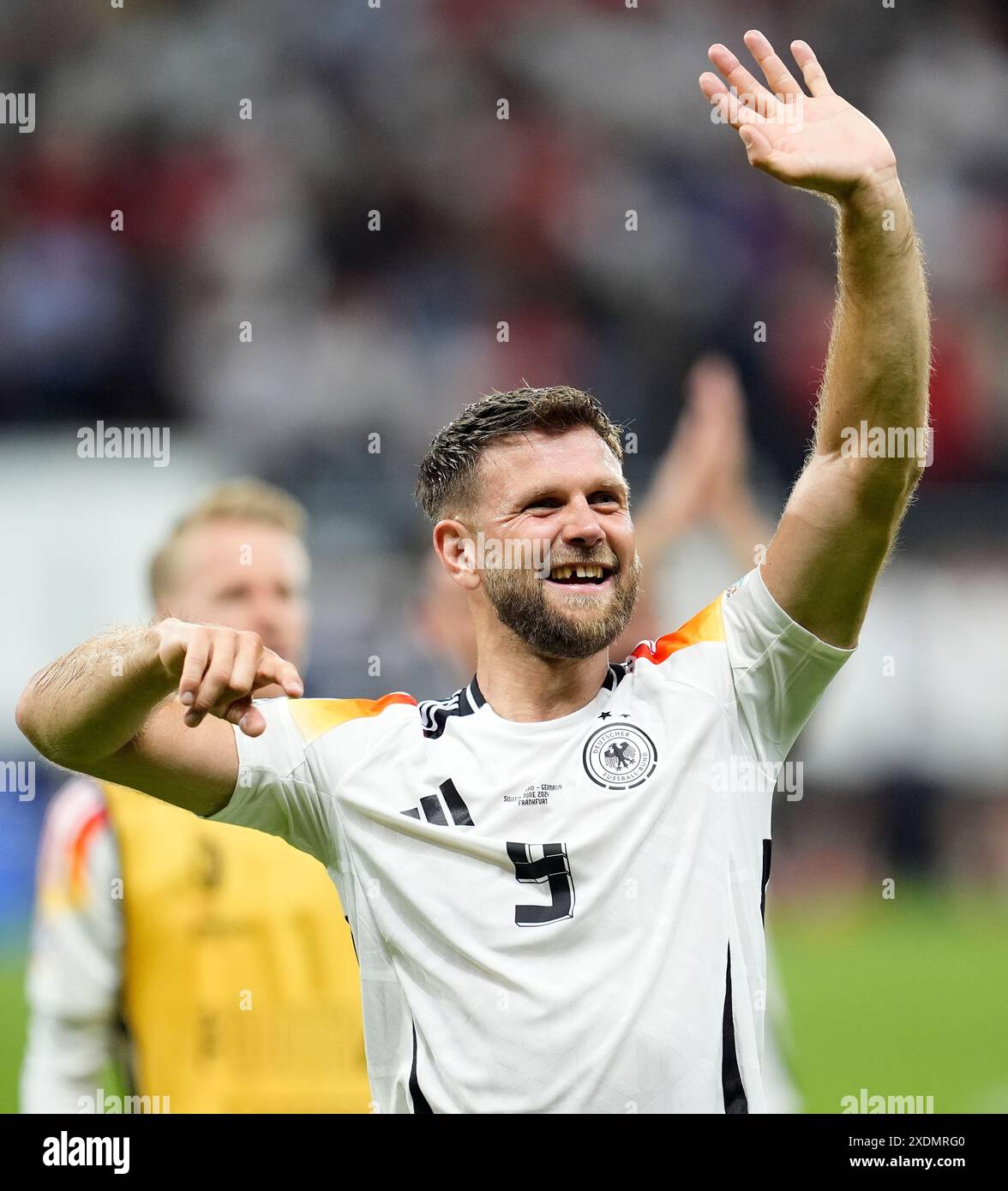 Germany's Niclas Fullkrug celebrates their side’s victory at full-time ...