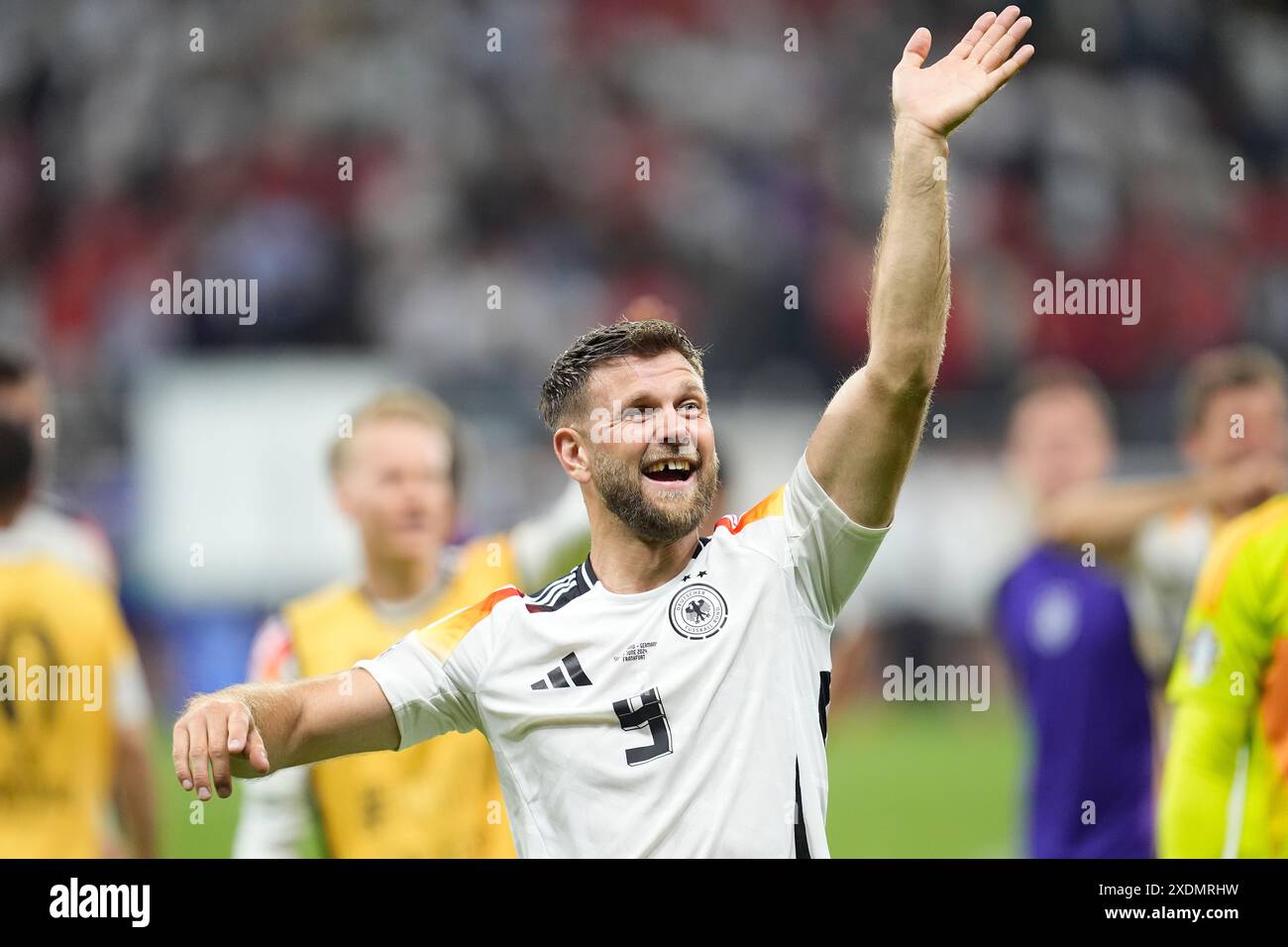 Germany's Niclas Fullkrug celebrates their side’s victory at full-time ...