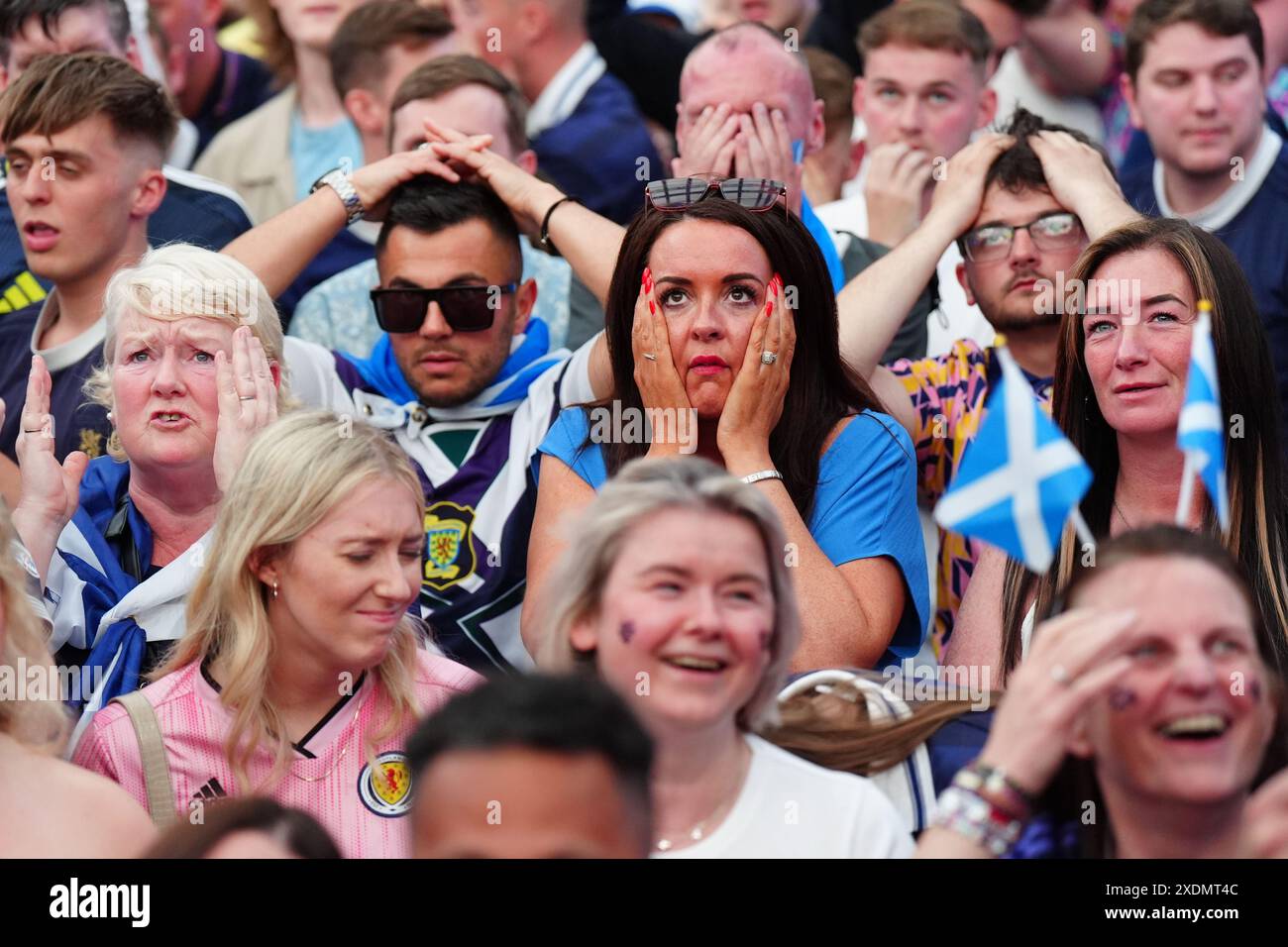Scotland fans at the BAaD in Glasgow watching the UEFA Euro 2024 Group ...