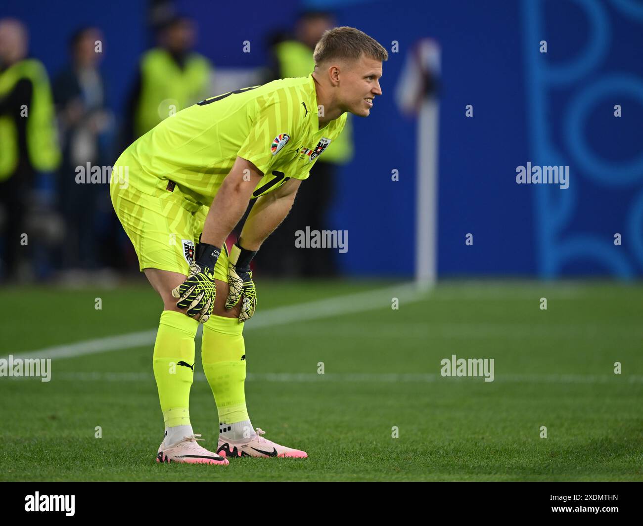 DUSSELDORF -Austria goalkeeper Patrick Pentz during the UEFA EURO 2024 ...