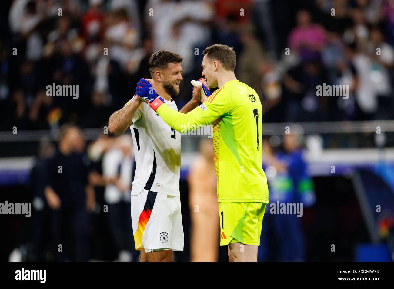 Niclas Fullkrug and Manuel Neuer seen celebrating during UEFA Euro 2024 ...