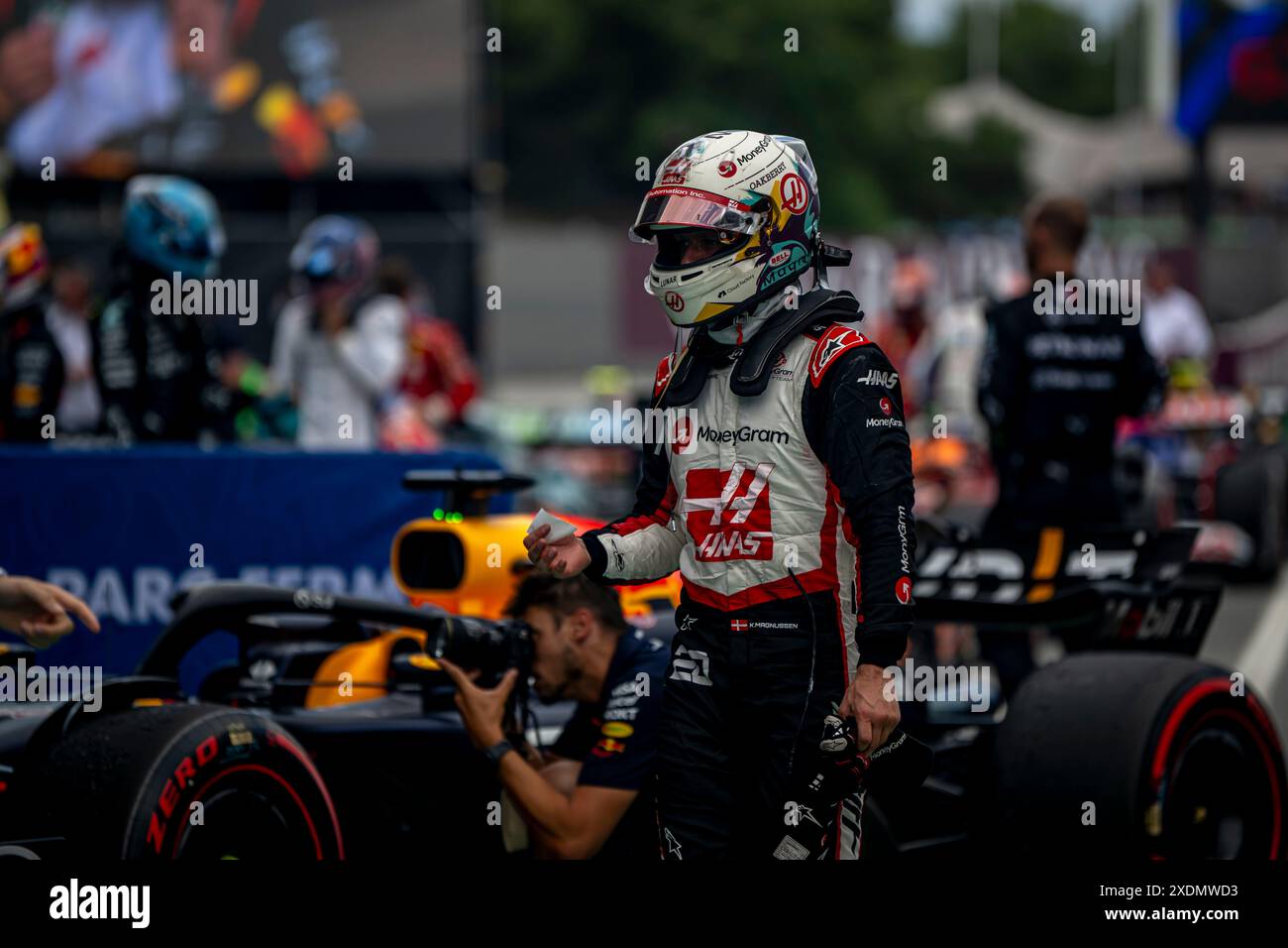 Montmelo, Spain, June 23, Kevin Magnussen, from Denmark competes for ...