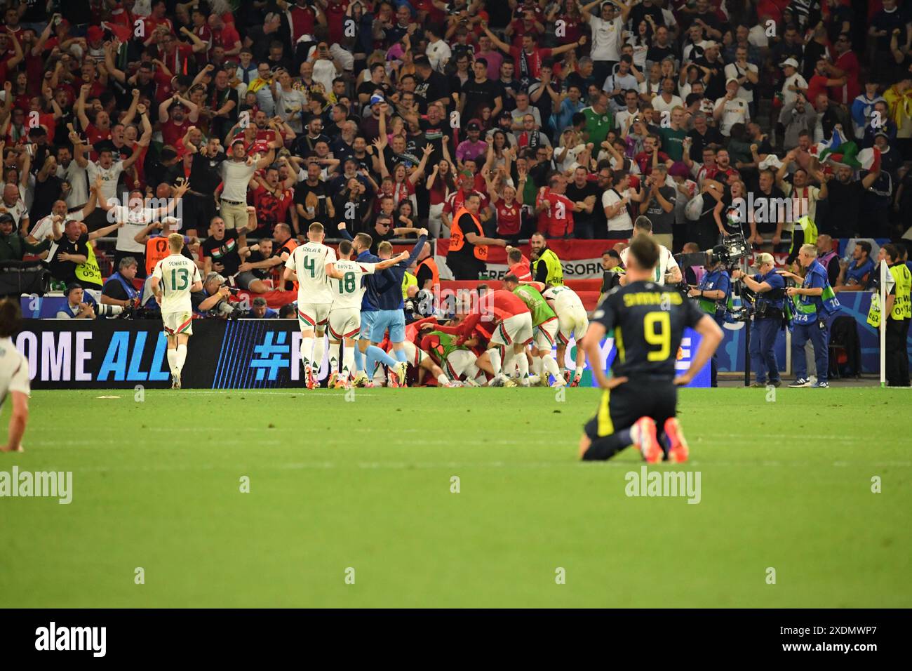 Stuttgart, Germany, 23rd Jun, 2024. Scotland supporters at the match ...