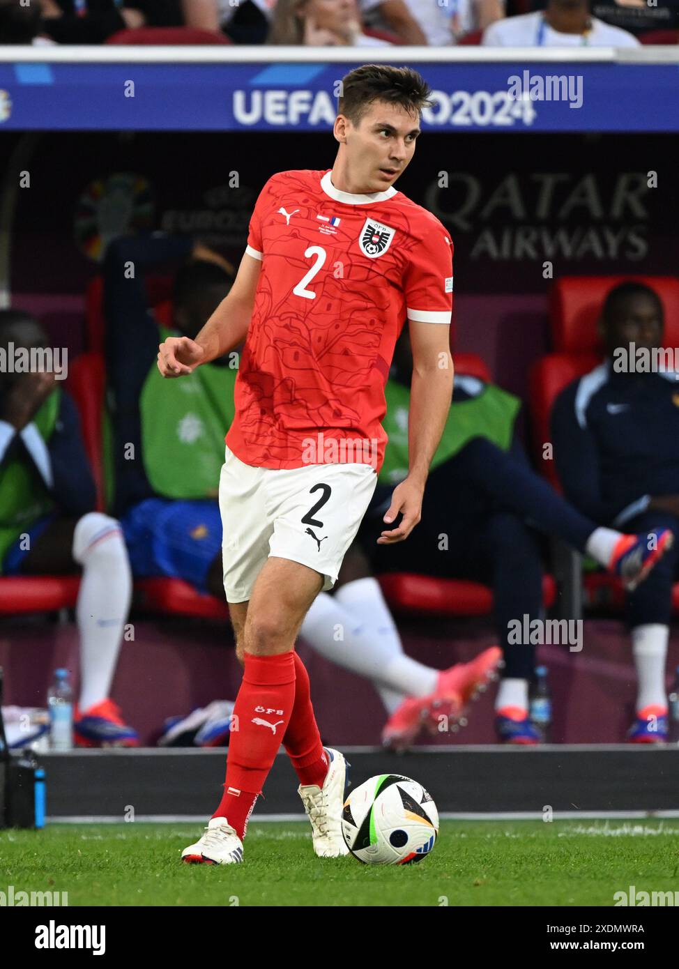 DUSSELDORF - Maximilian Wober of Austria during the UEFA EURO 2024 ...