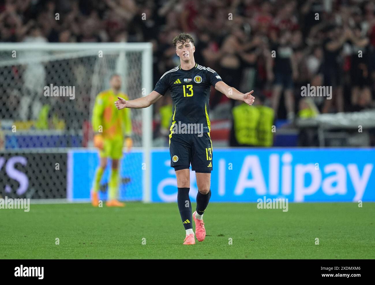 Scotland's Jack Hendry reacts during the UEFA Euro 2024 Group A match ...