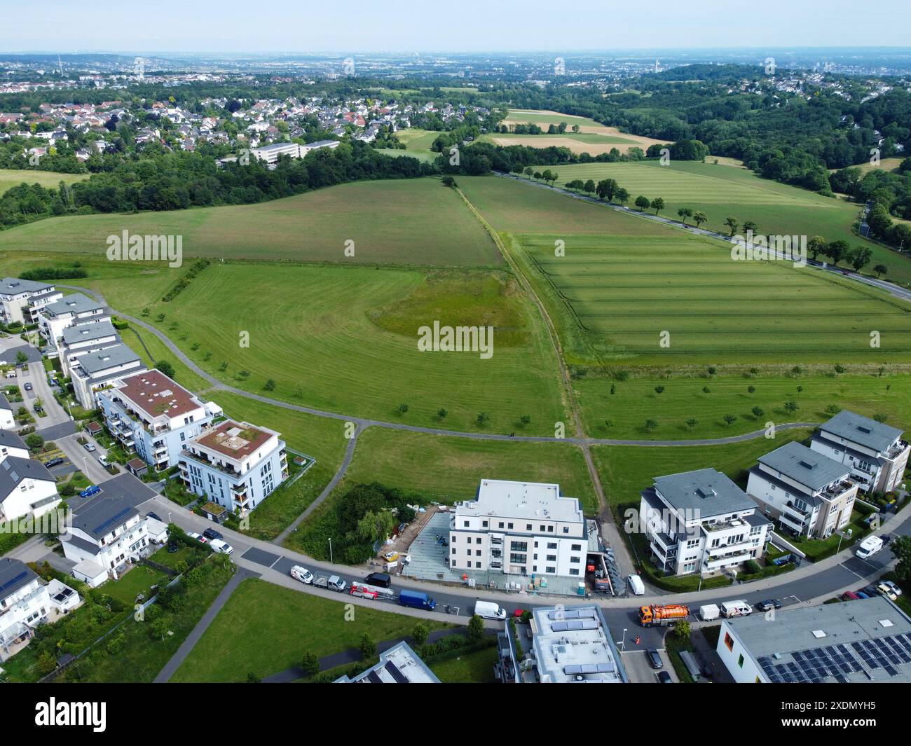 Aerial drone shot suburban area hi-res stock photography and images - Alamy