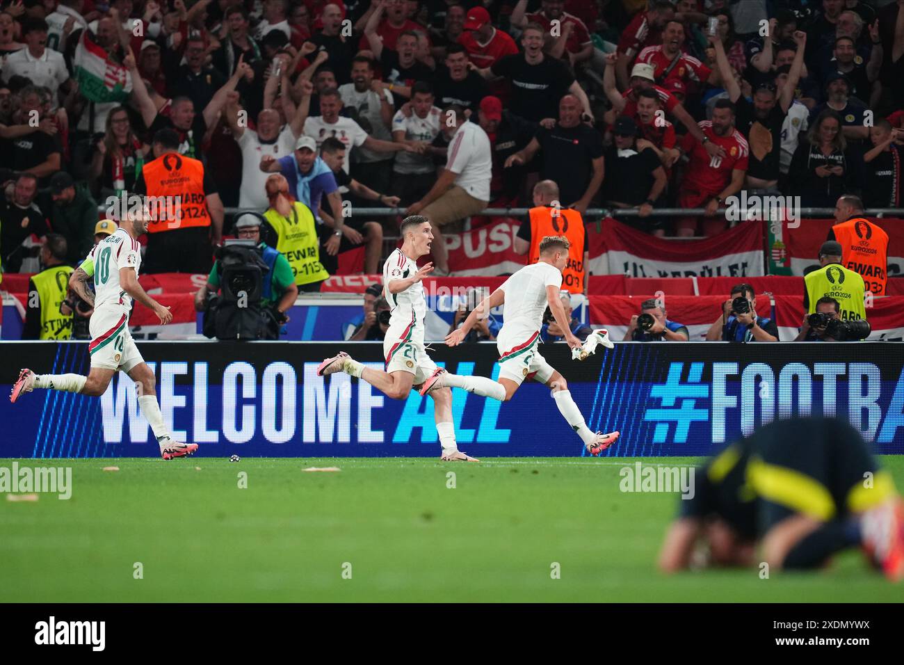 Kevin Csoboth of Hungary celebrates after scoring the victory goal ...