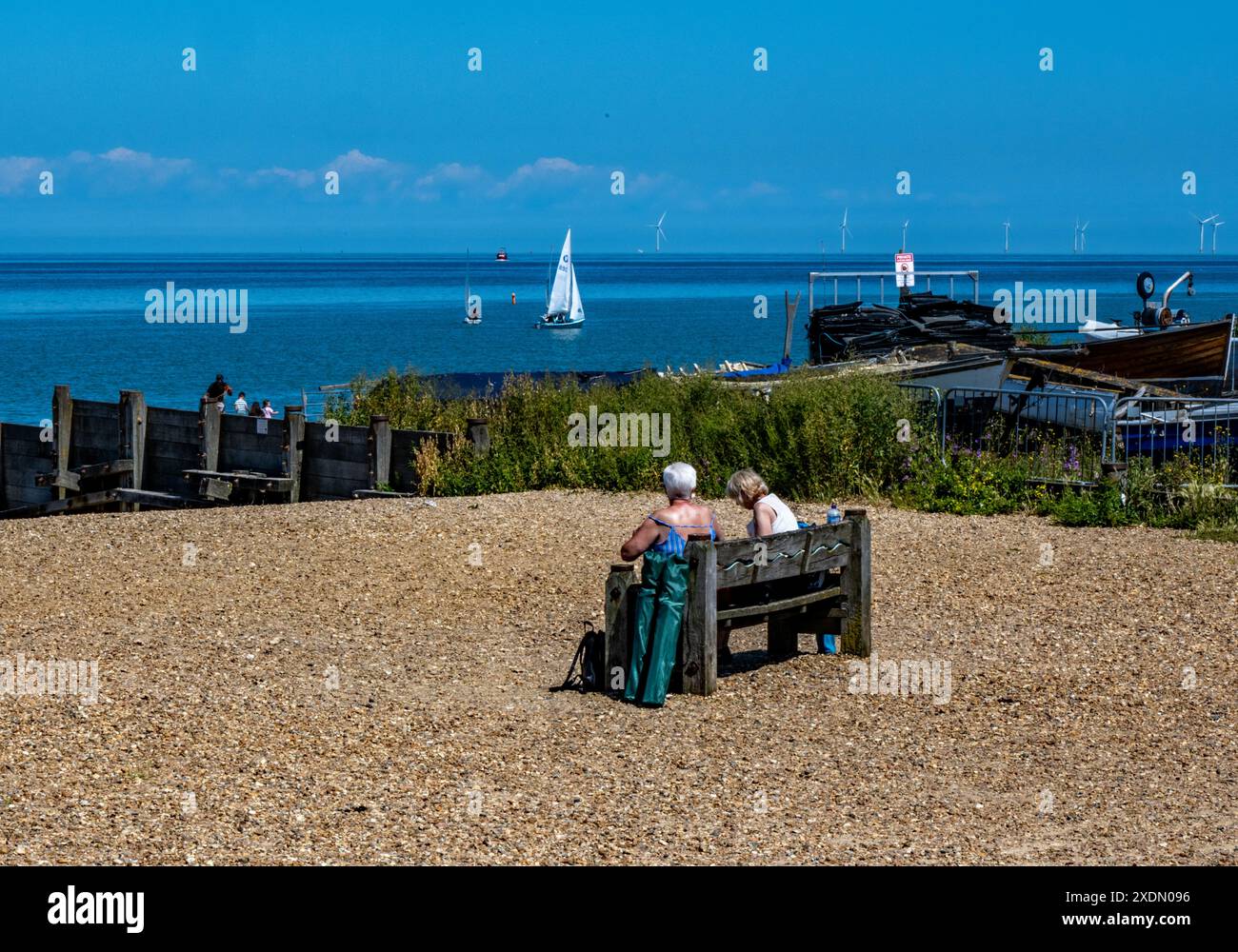 A 'breakwater at Whitstable beach, Kent. UK Stock Photo - Alamy