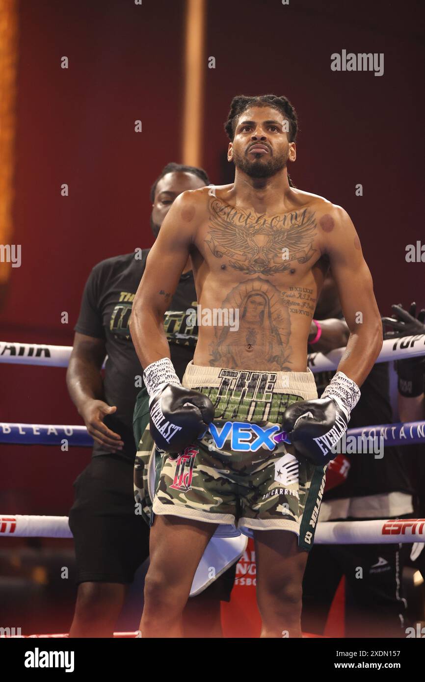 Las Vegas, NV, USA. 21st June, 2024. Middleweight in the ring prior to ...