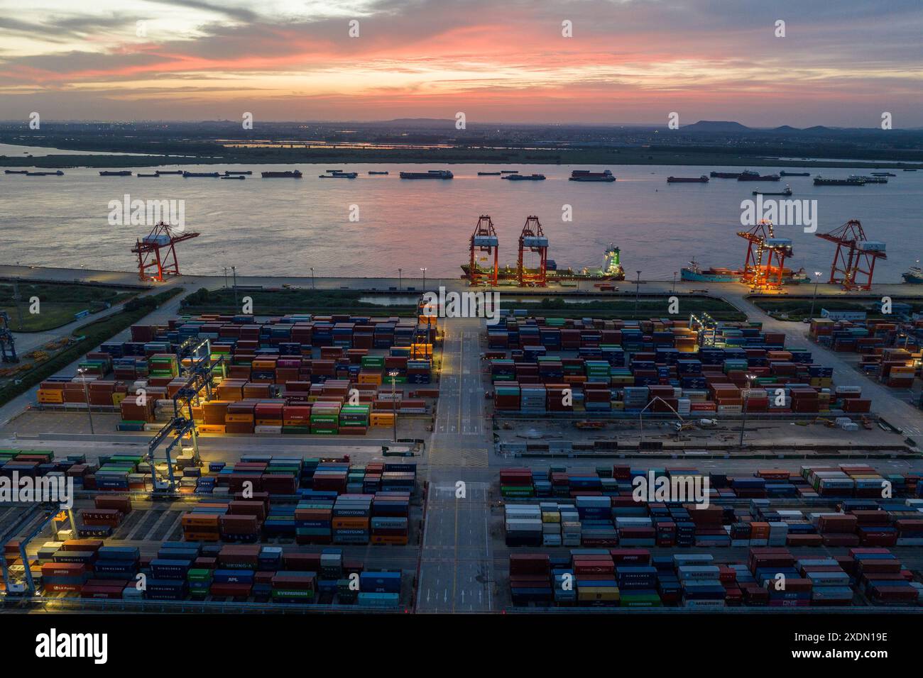 NANJING, CHINA - JUNE 23, 2024 - Operation at the Longtan Container ...