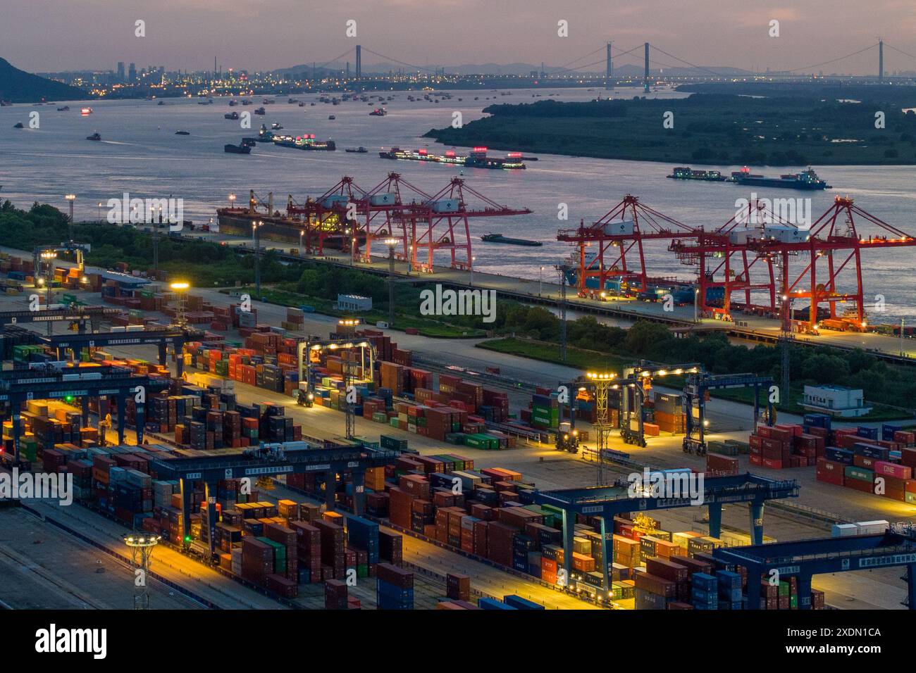 NANJING, CHINA - JUNE 23, 2024 - Operation at the Longtan Container ...