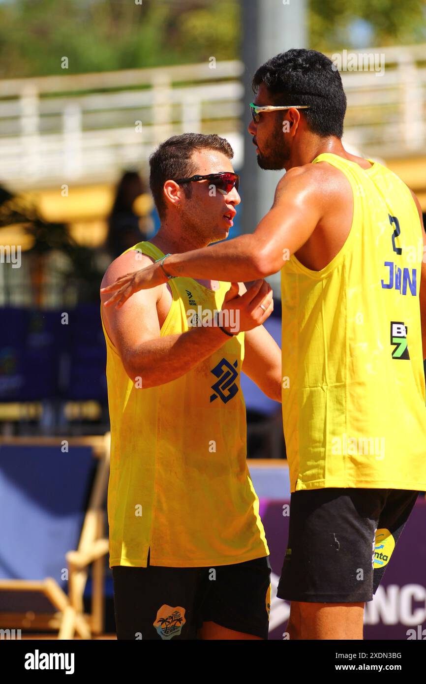CUIABÁ, MT - 22.06.2024: CIRCUITO BRASILEIRO DE VOLEI DE PRAIA - Brazilian Beach Volleyball ...