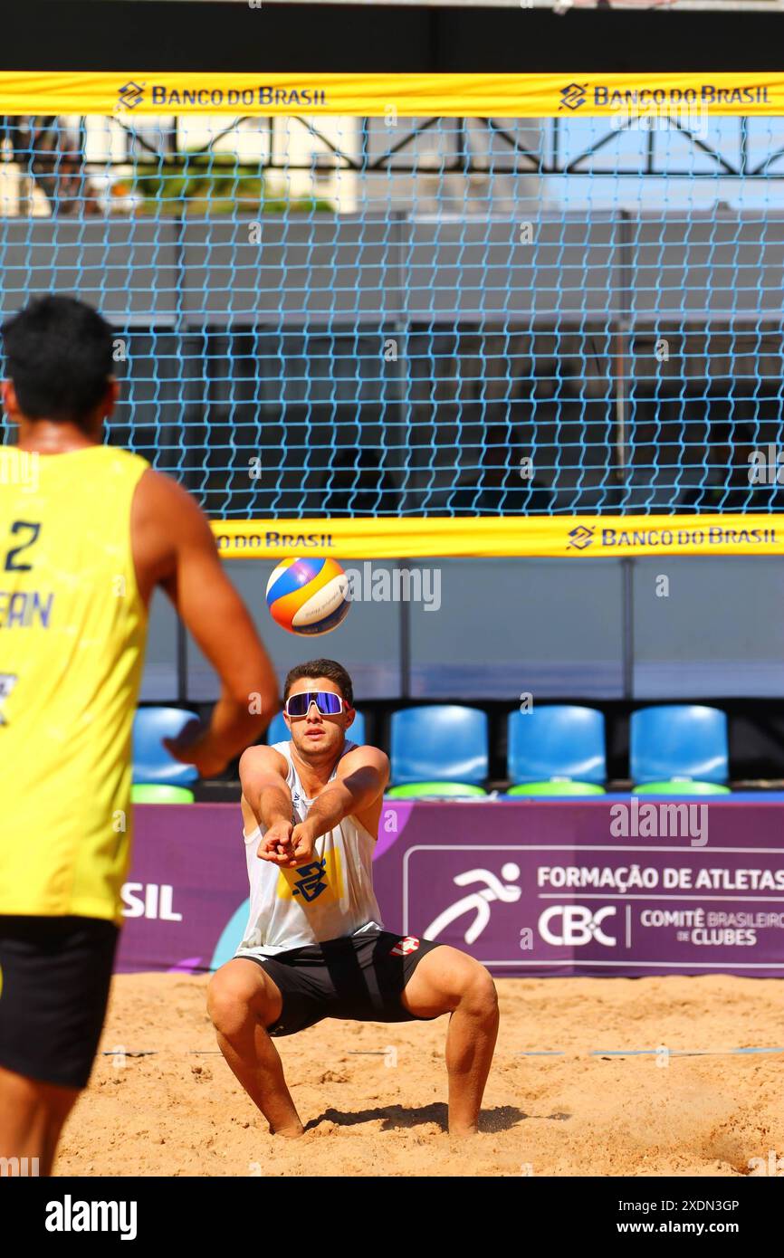 CUIABÁ, MT - 22.06.2024: CIRCUITO BRASILEIRO DE VOLEI DE PRAIA - Brazilian Beach Volleyball ...