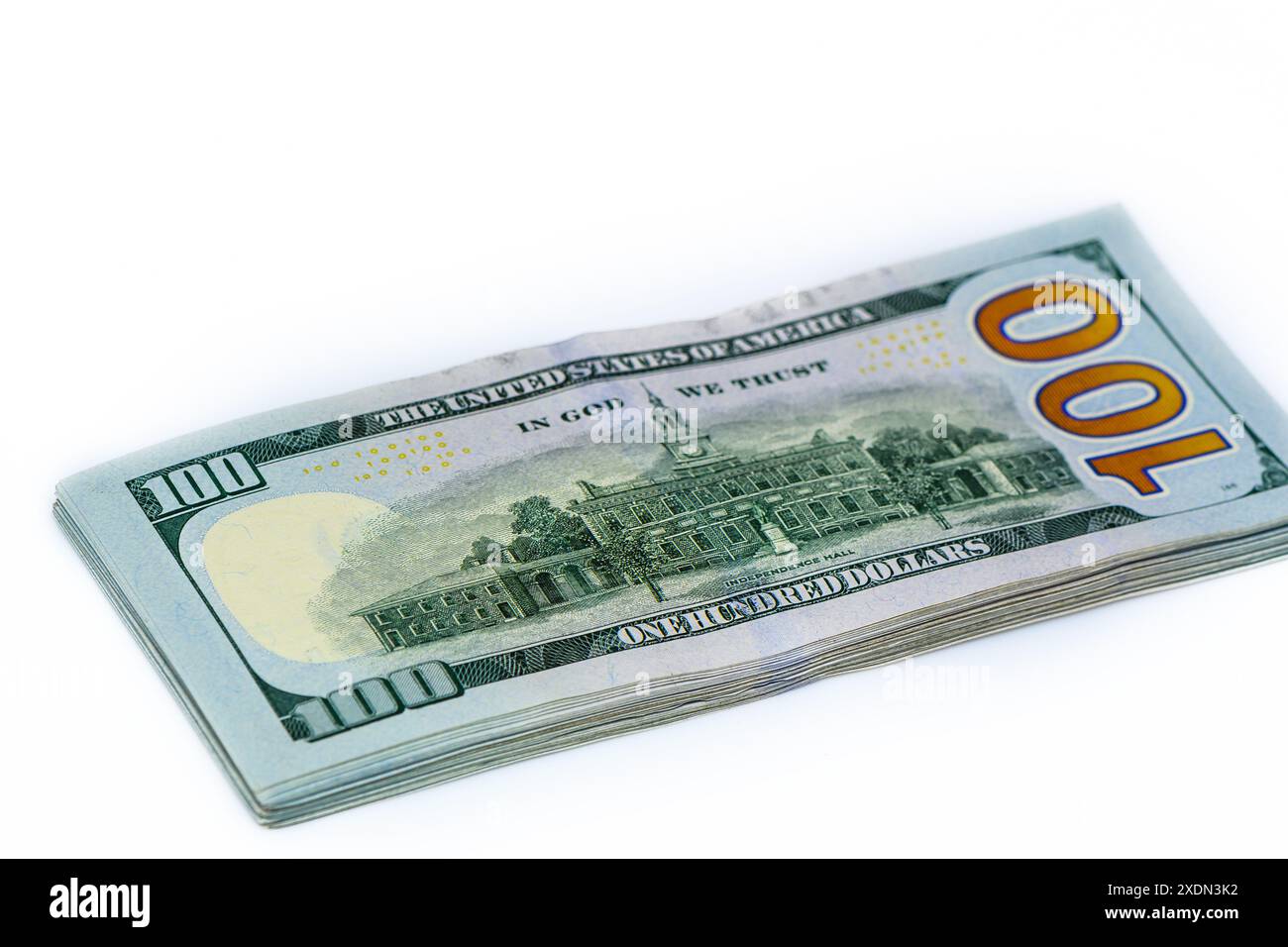 Stack of 100 Dollar Bill Paper Currency Stock Photo - Alamy