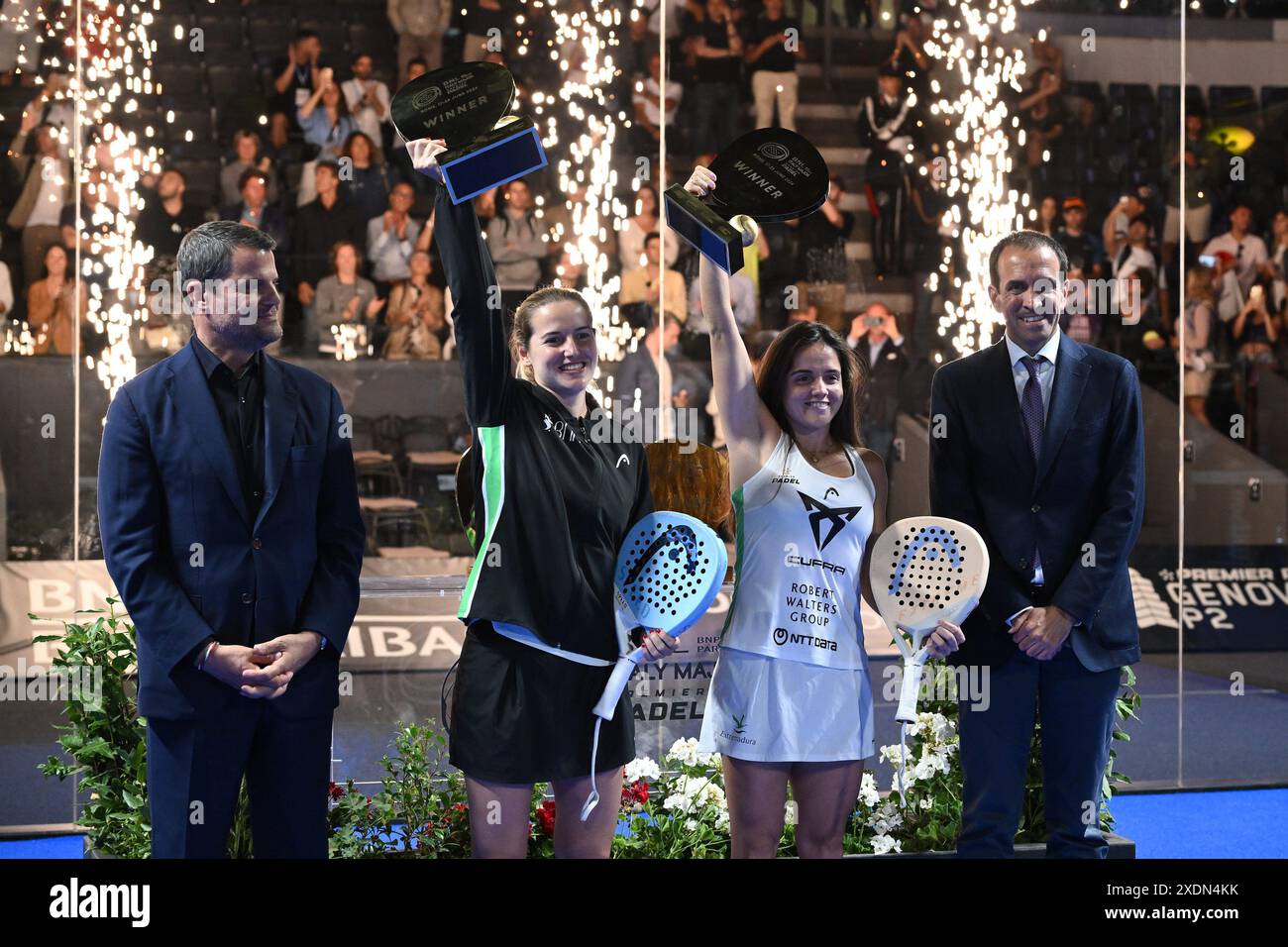 Ariana Sanchez Fallada and Paula Josemaria Martin the winners during ...