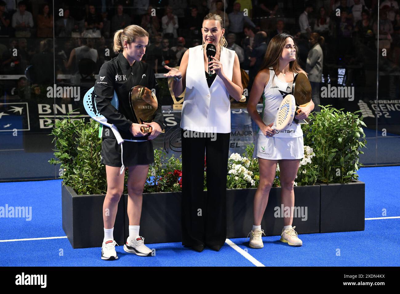 Ariana Sanchez Fallada and Paula Josemaria Martin the winners during ...