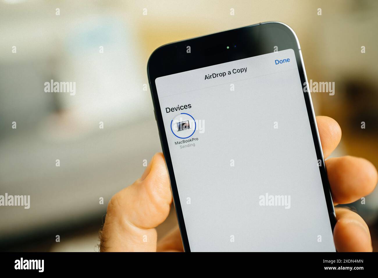 Paris, France - Sept 29, 2022: A hand holding a smartphone, showing the ...