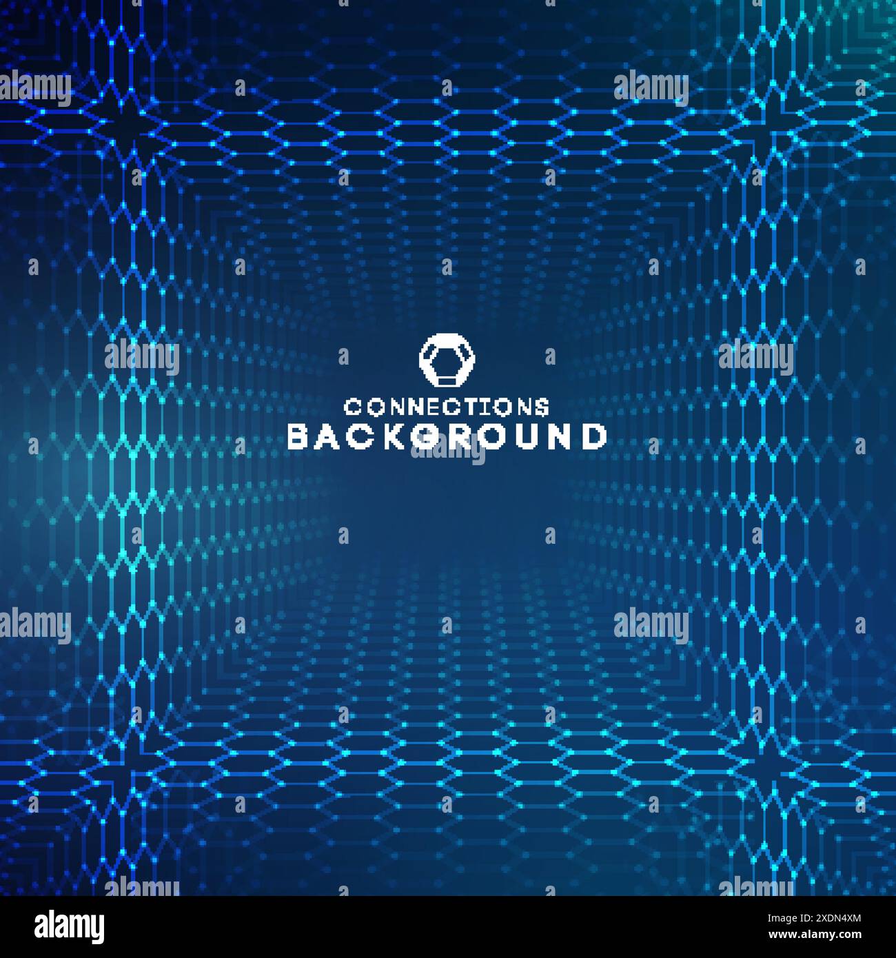 Digital connections background with a blue gradient and network lines ...