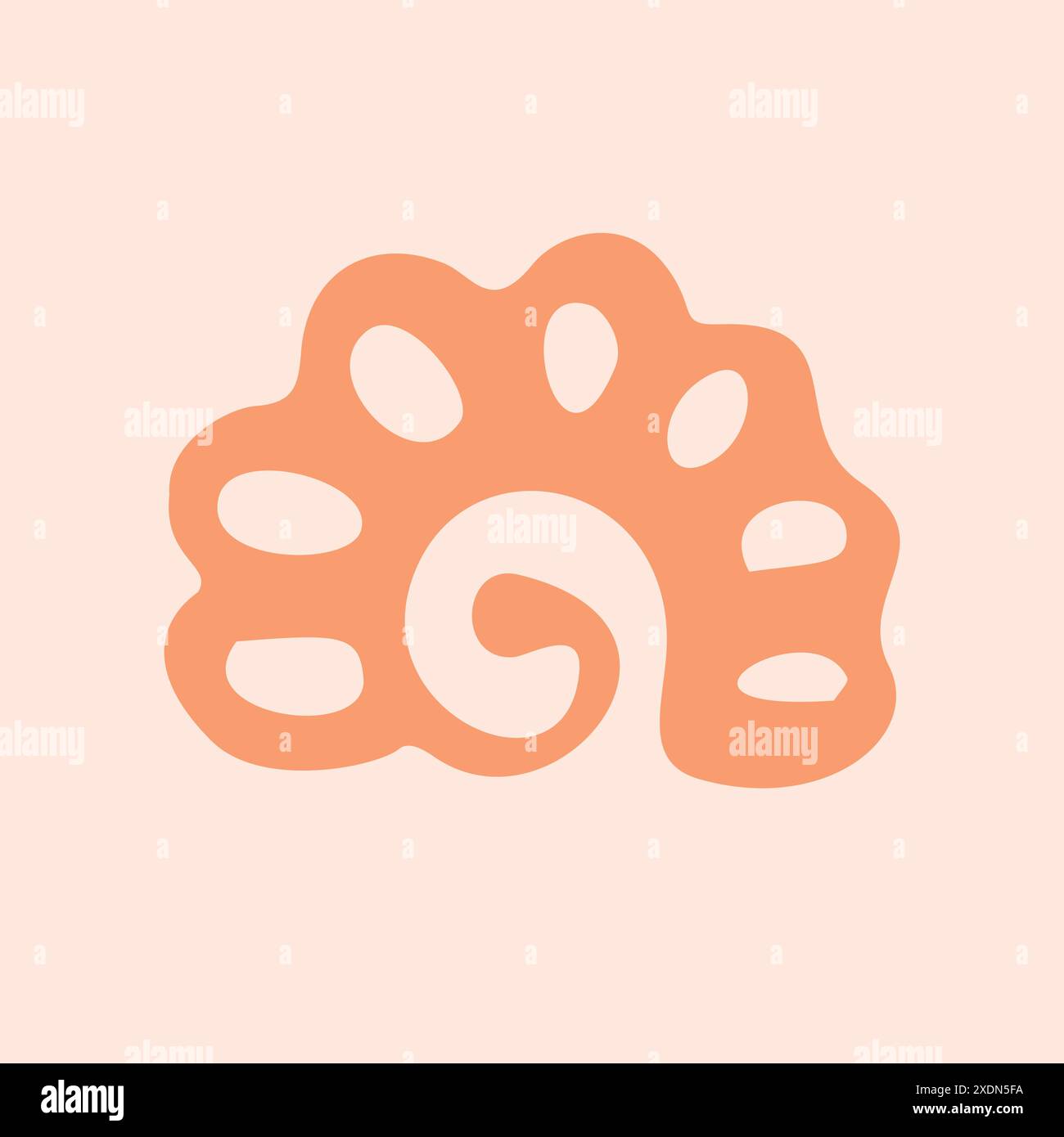 Peach fuzz botanical texture vector motif with color of the year two ...