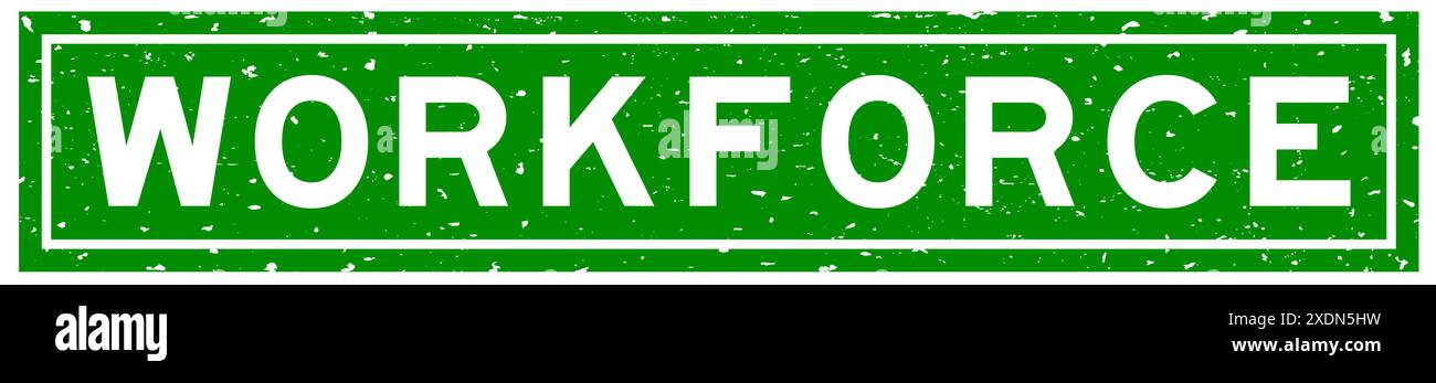 Grunge green workforce word square rubber seal stamp on white background Stock Vector Image ...