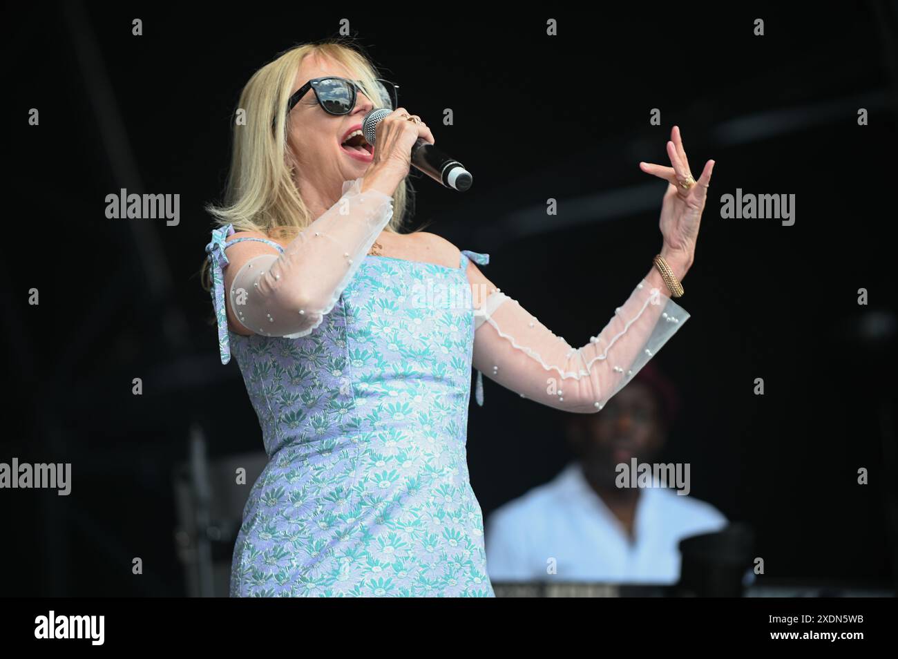 Leeds, UK. 22nd June, 2024. Claire Grogan of Altered Images Performs at ...