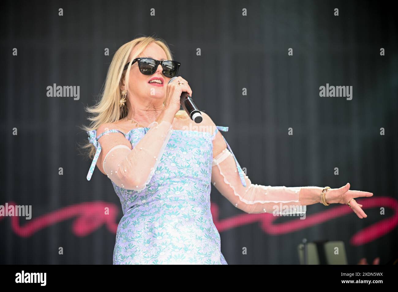 Leeds, UK. 22nd June, 2024. Claire Grogan of Altered Images Performs at ...