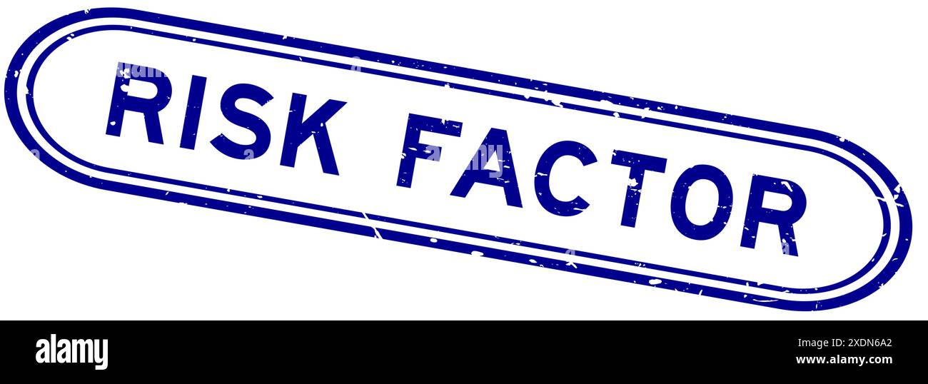 Grunge blue risk factor word rubber seal stamp on white background Stock Vector Image & Art - Alamy